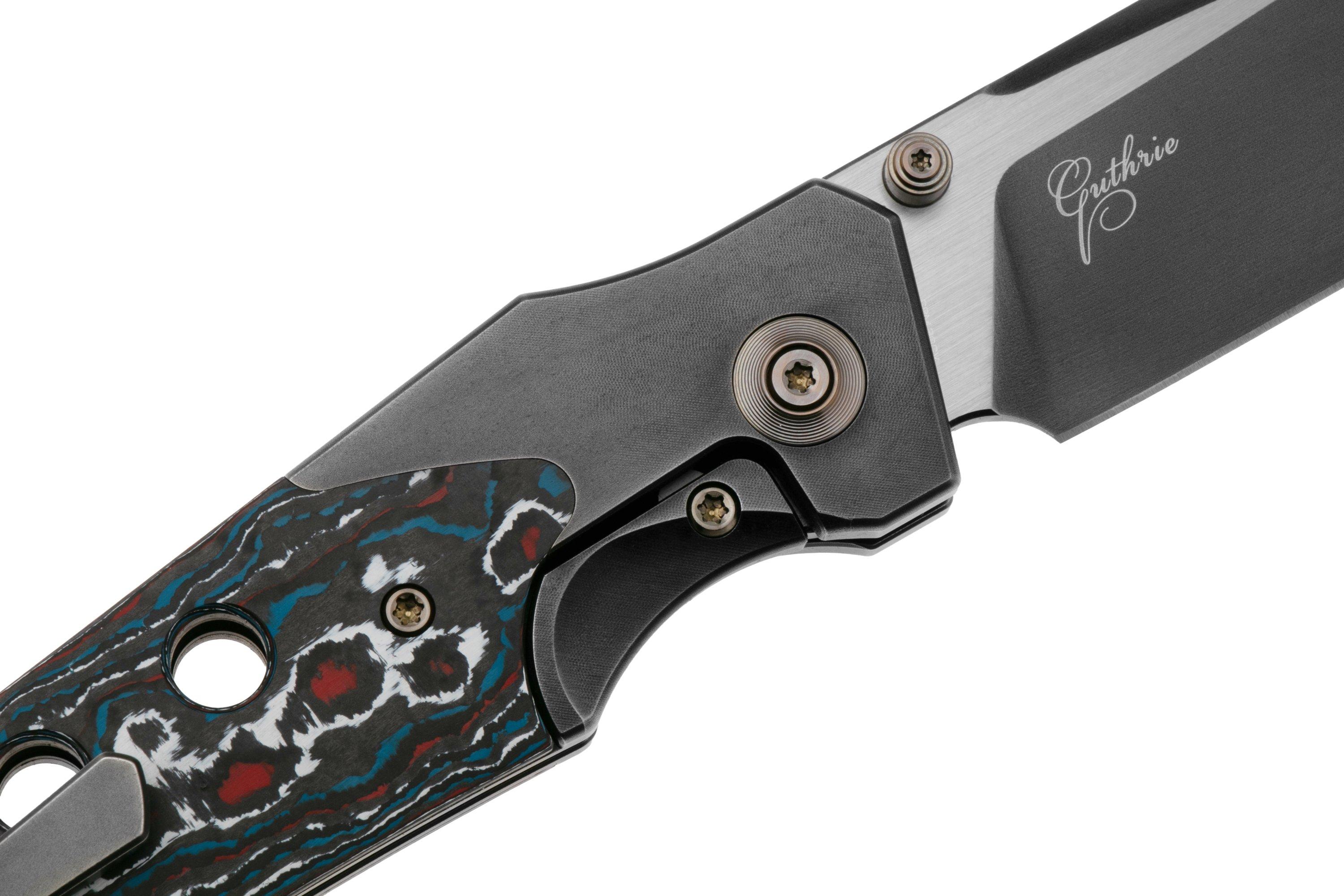 WE Knife Guthrie WE23072B-3 Grey Titanium, Nebula Fat Carbon Inlay ...