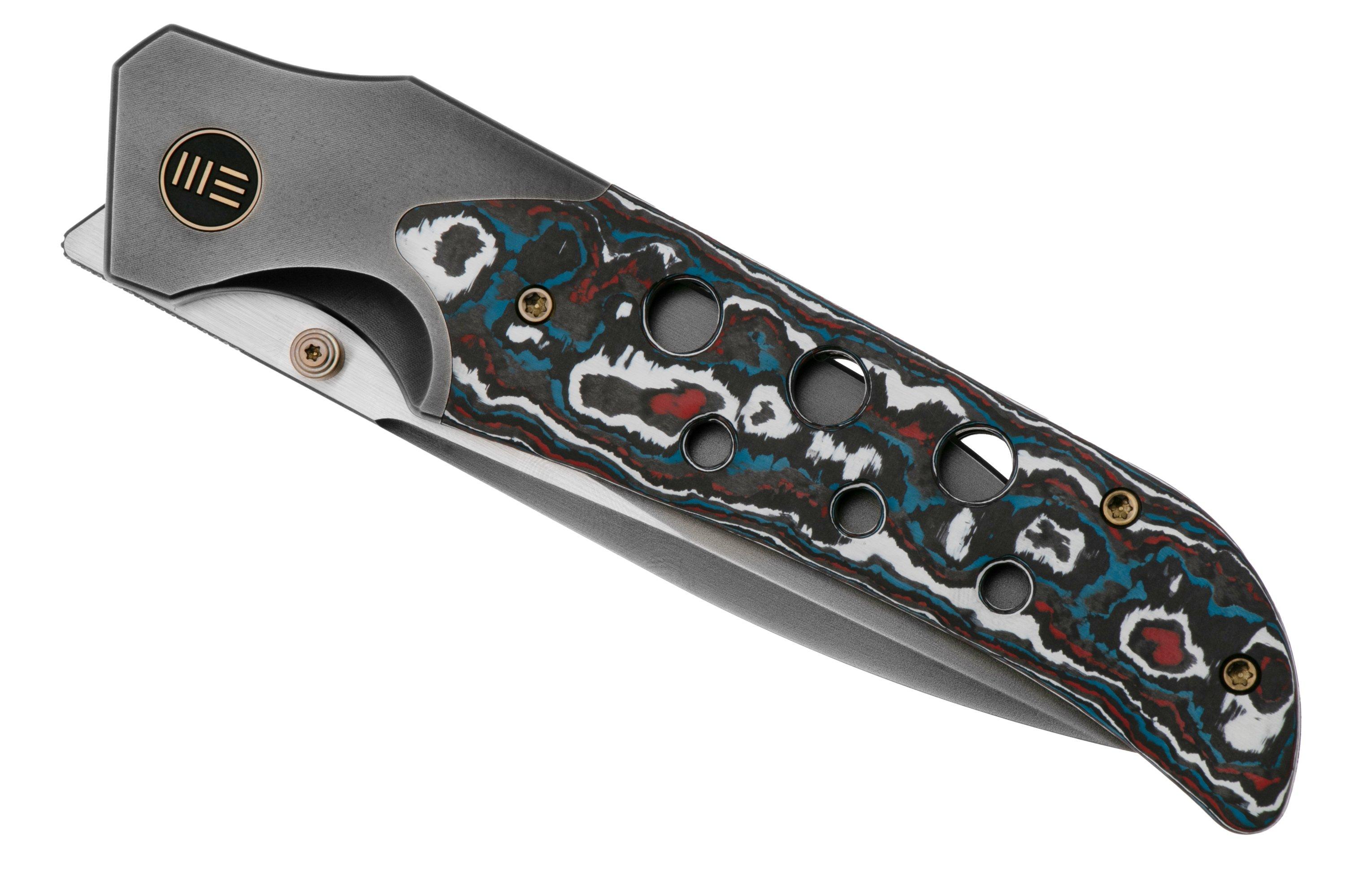 WE Knife Guthrie WE23072B-3 Grey Titanium, Nebula Fat Carbon Inlay ...