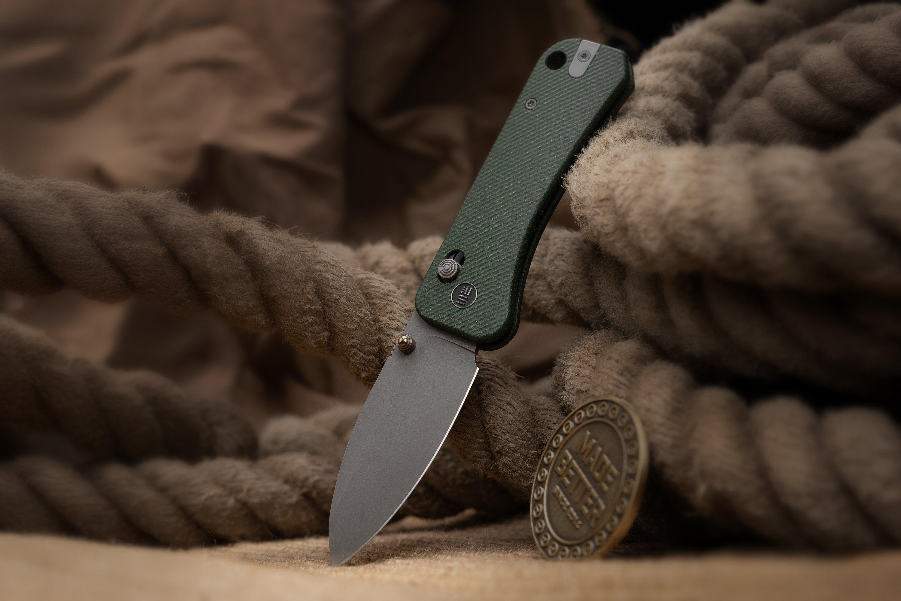 WE Knife Banter 2 WE23075-3 CPM-S35VN, Green Micarta, pocket knife, Ben ...