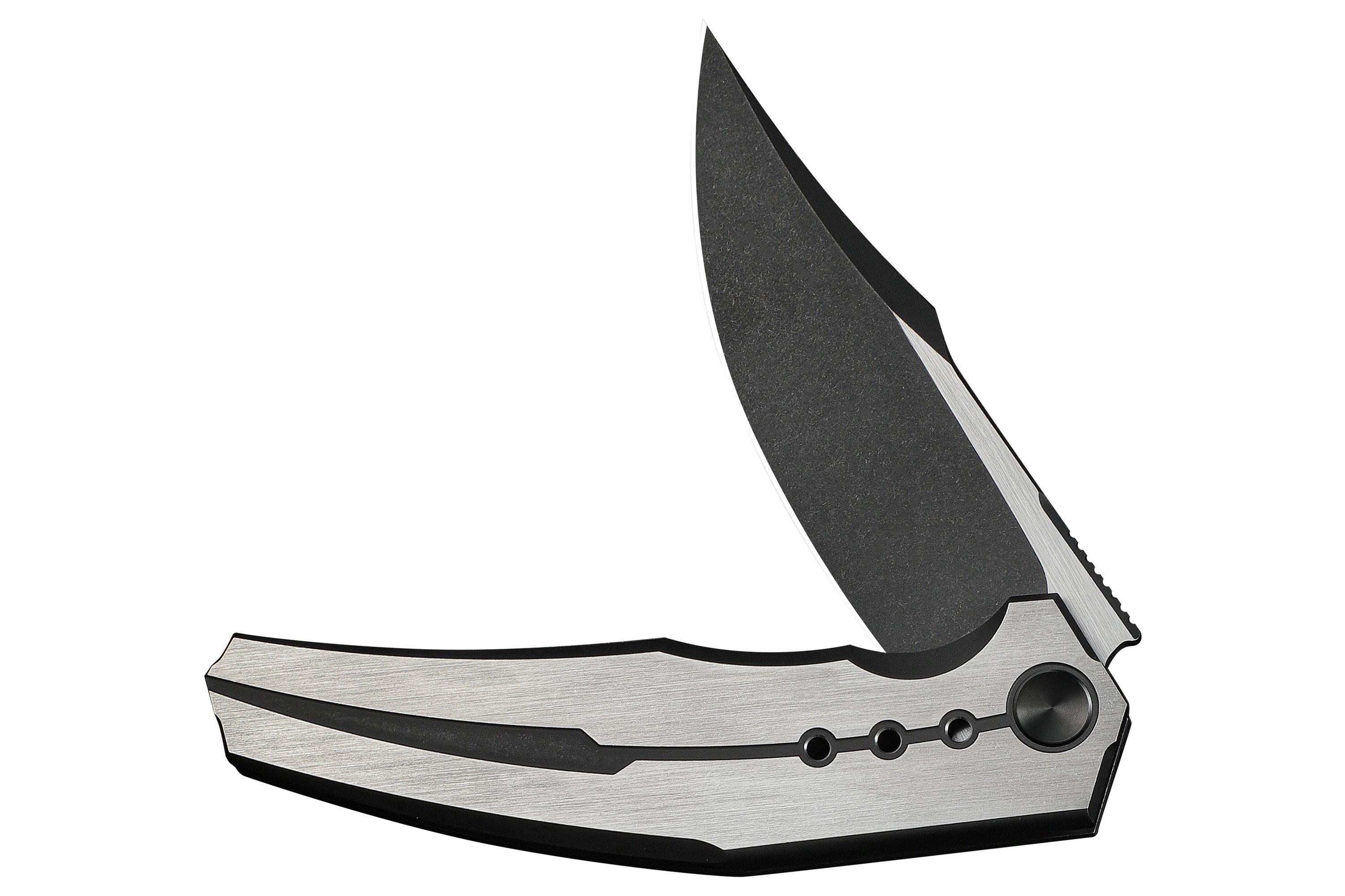 WE Knife Kyklos WE23086-3 Blackwashed M390, Satin Black Titanium ...