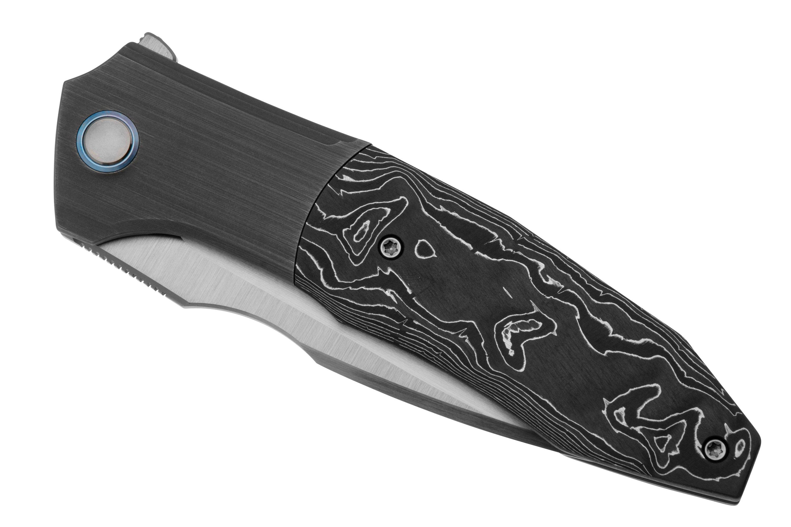 WE Knife Archeozoic WE23091-2 Satin, Aluminum Foil Carbon Inlay, pocket ...