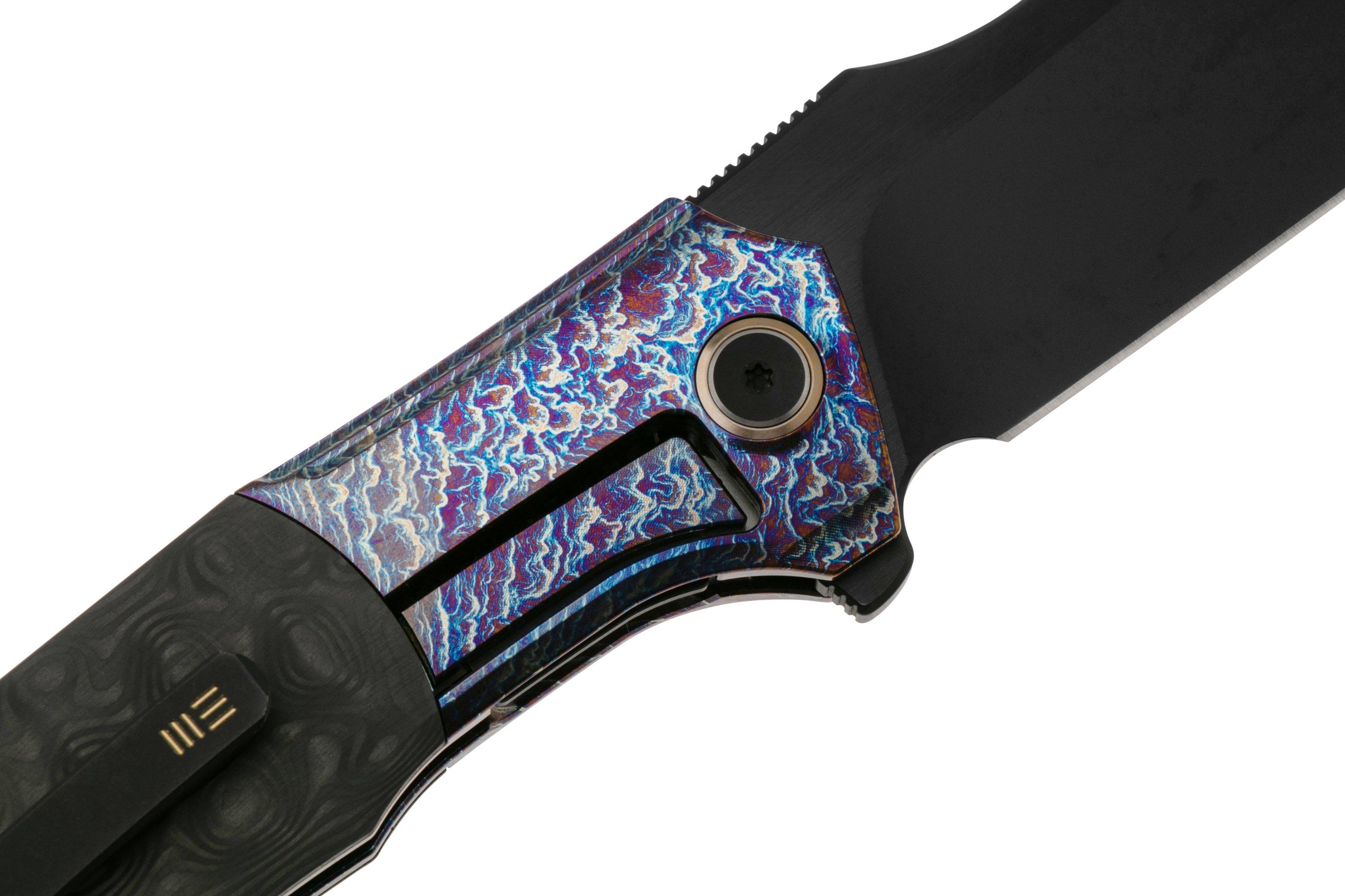 WE Knife Archeozoic WE23091-3 Blackwashed, Flamed Titanium Rose Carbon ...