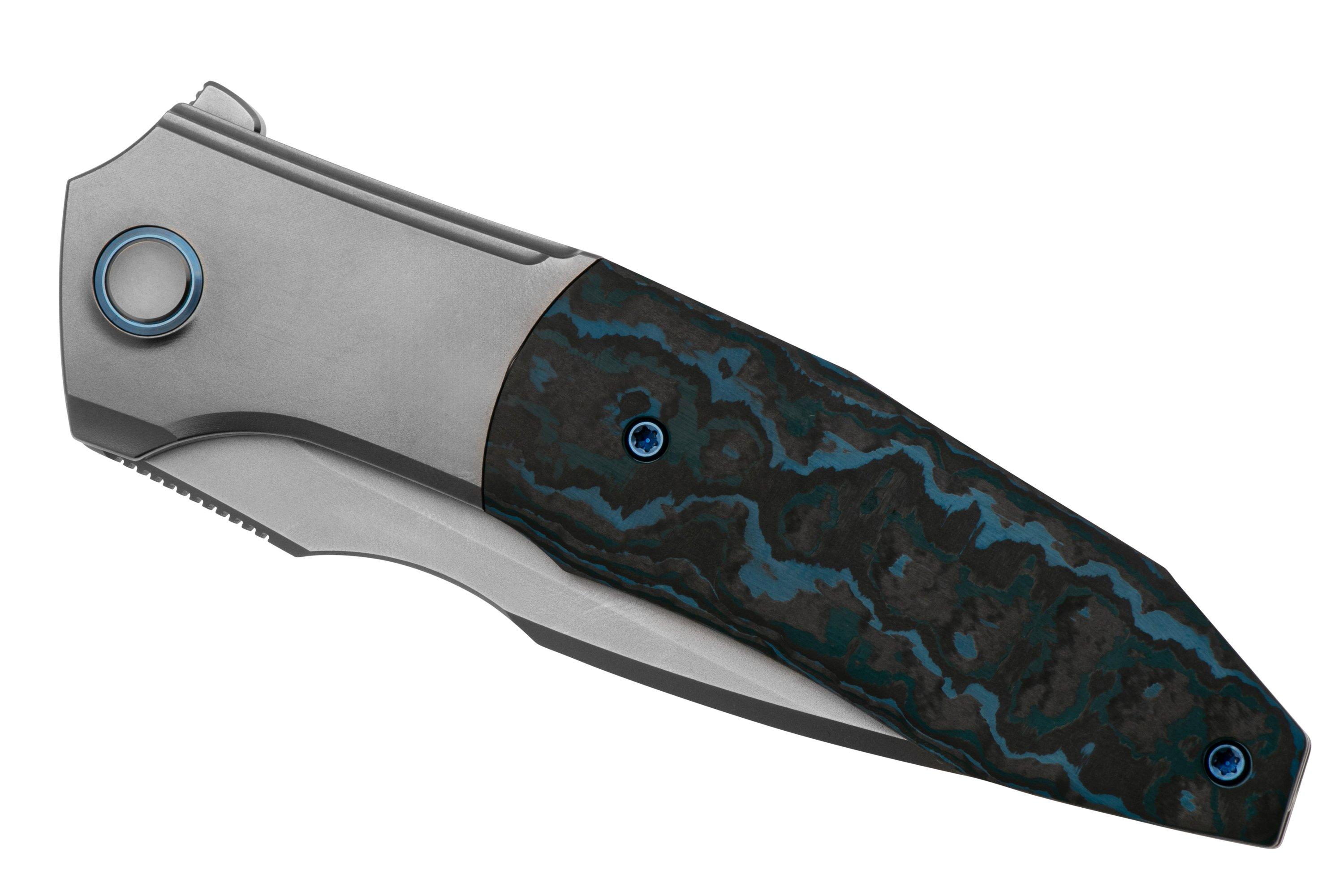 WE Knife Archeozoic WE23091-4 Bead Blasted Titanium Arctic Storm Fat ...