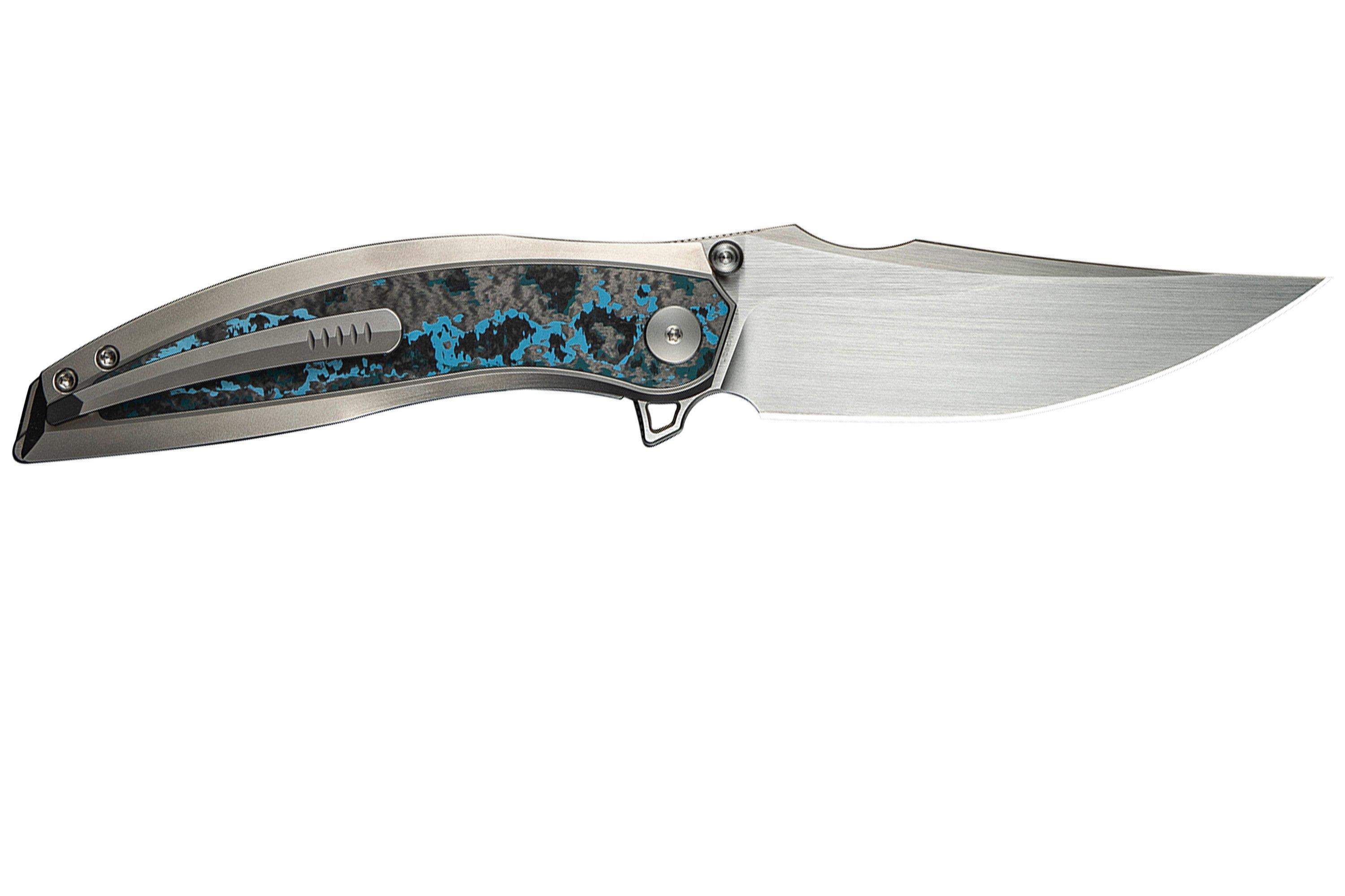 WE Knife Quinseris WE23093-4 Satin, Polished Bead Blasted Titanium ...