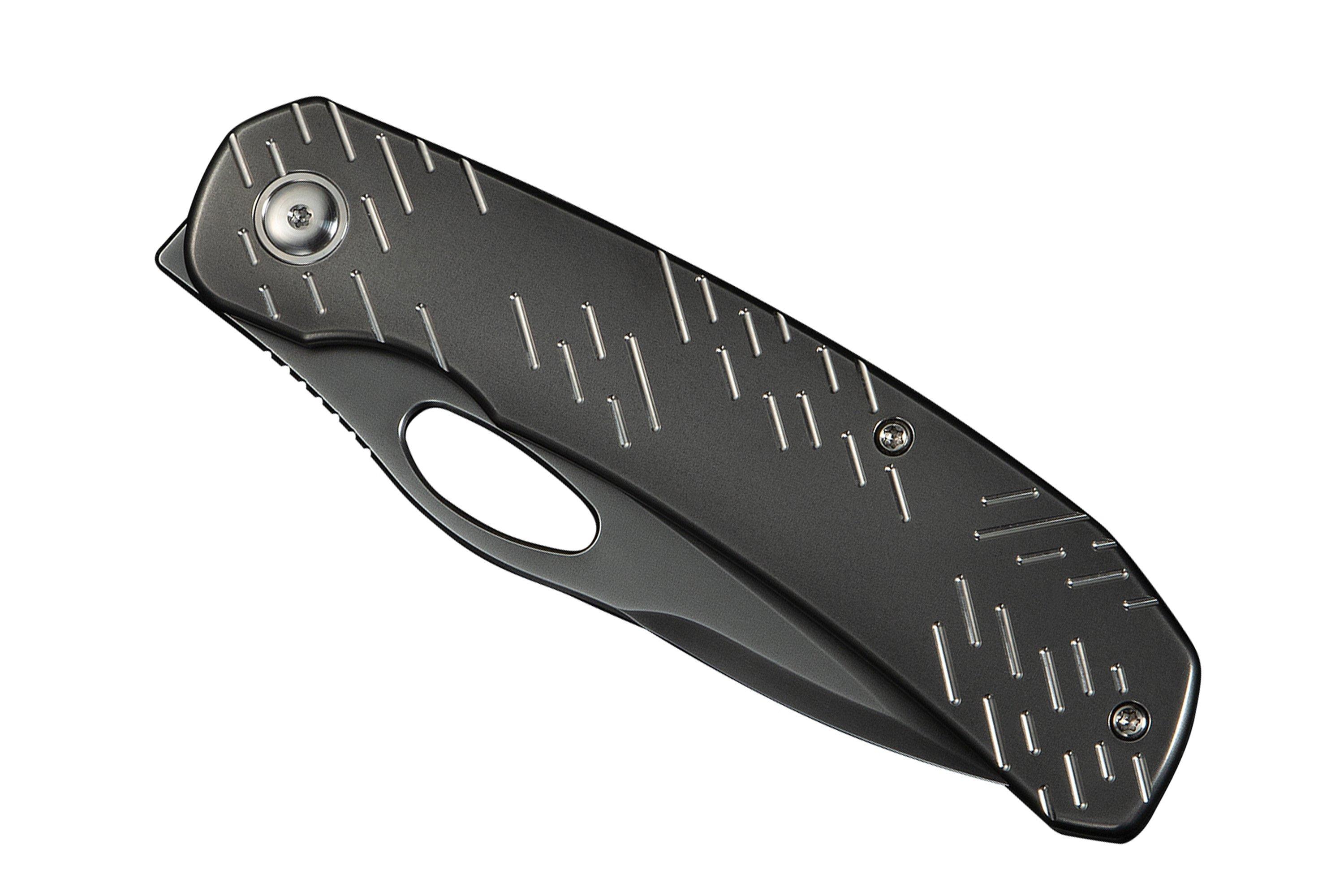 WE Knife Inmate WE23096B-4, Polished Gray CPM 20CV, Gray Titanium Satin ...