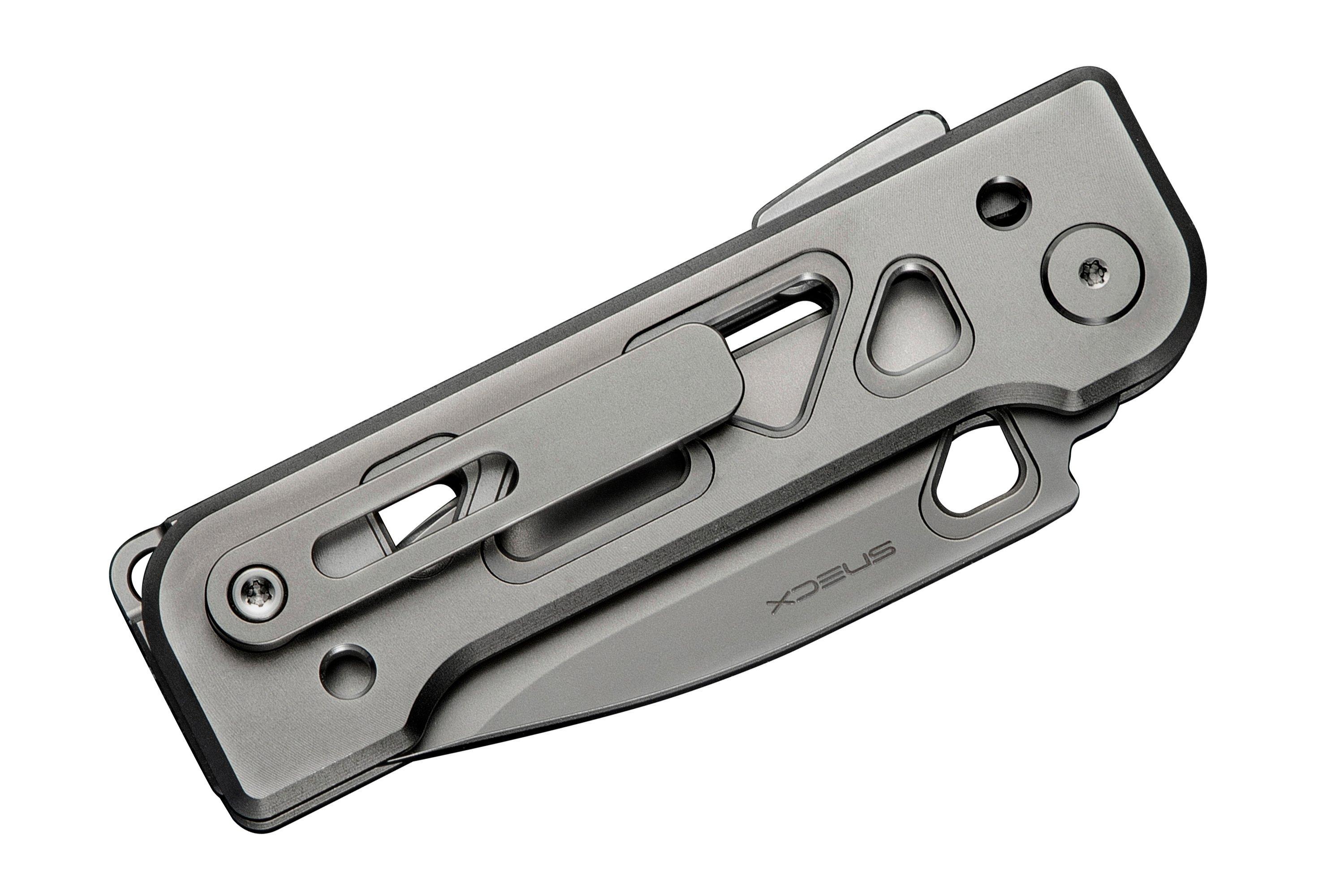 WE Knife Tyro WE24001-2 Stonewashed CPM 20CV, Gray Titanium, Snecx Tan ...