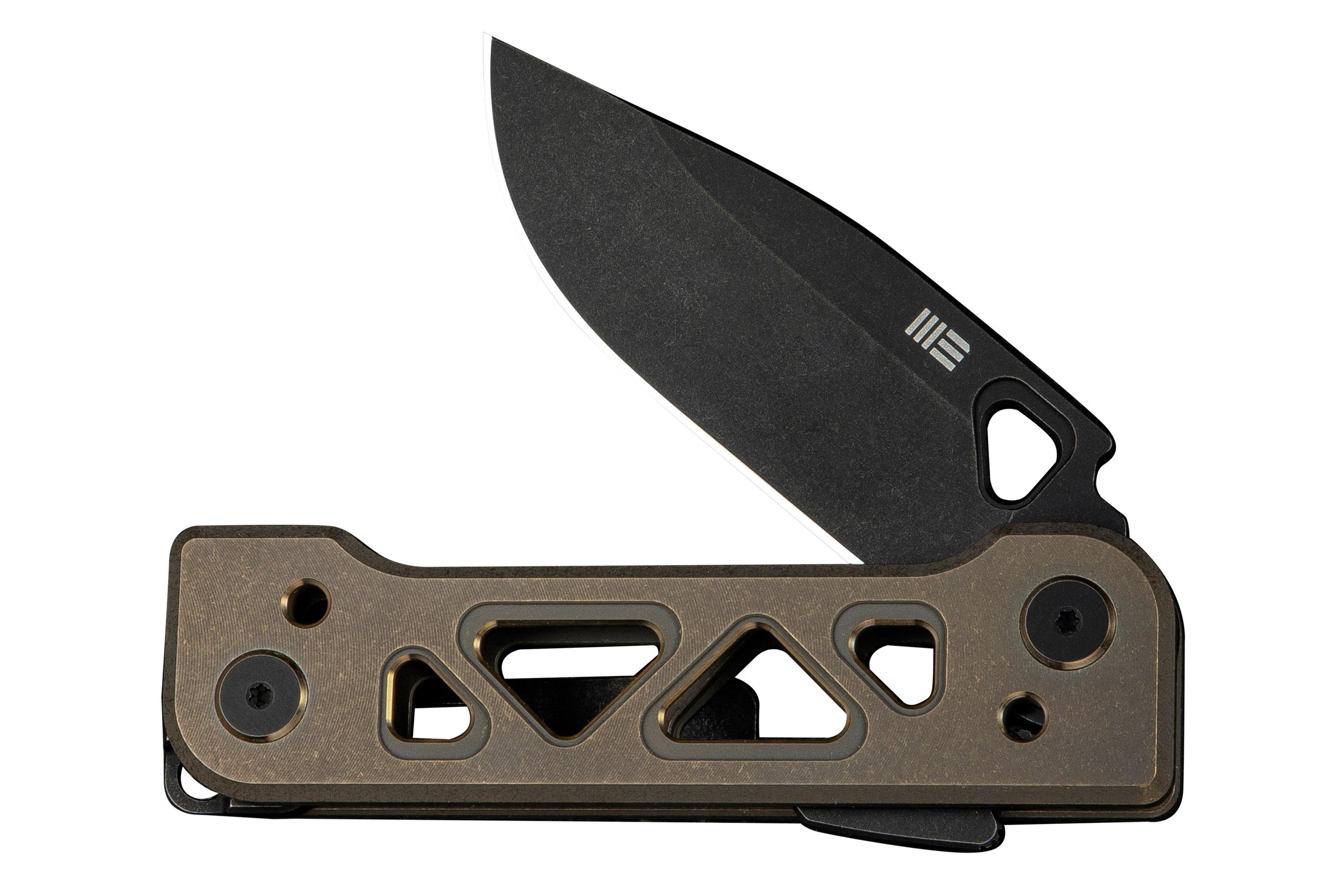 WE Knife Tyro WE24001-3 Stonewashed CPM 20CV, Bronze Titanium, Snecx ...