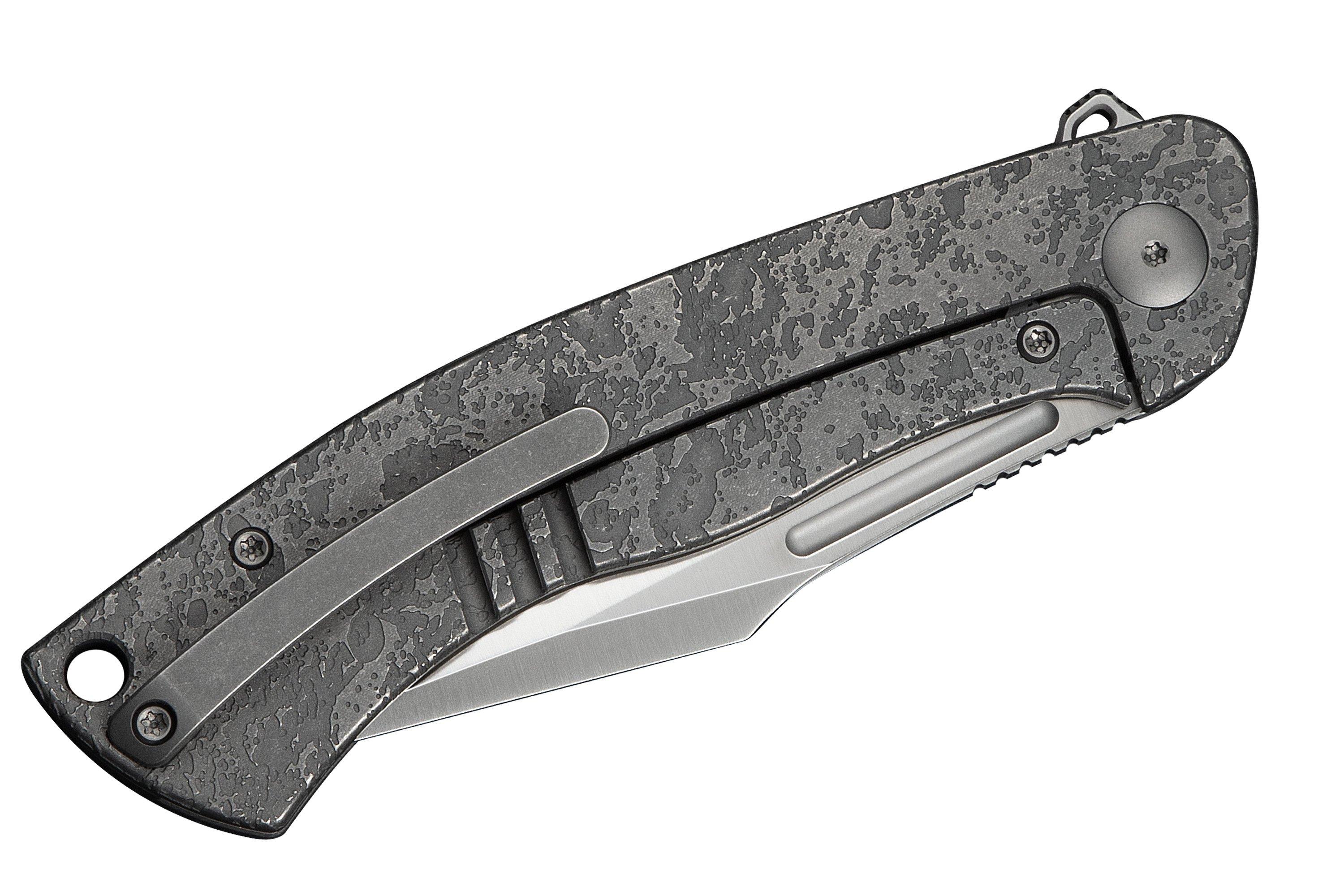 WE Knife Essential Knight WE24003-3 Satin Böhler M390, Etched Gray ...