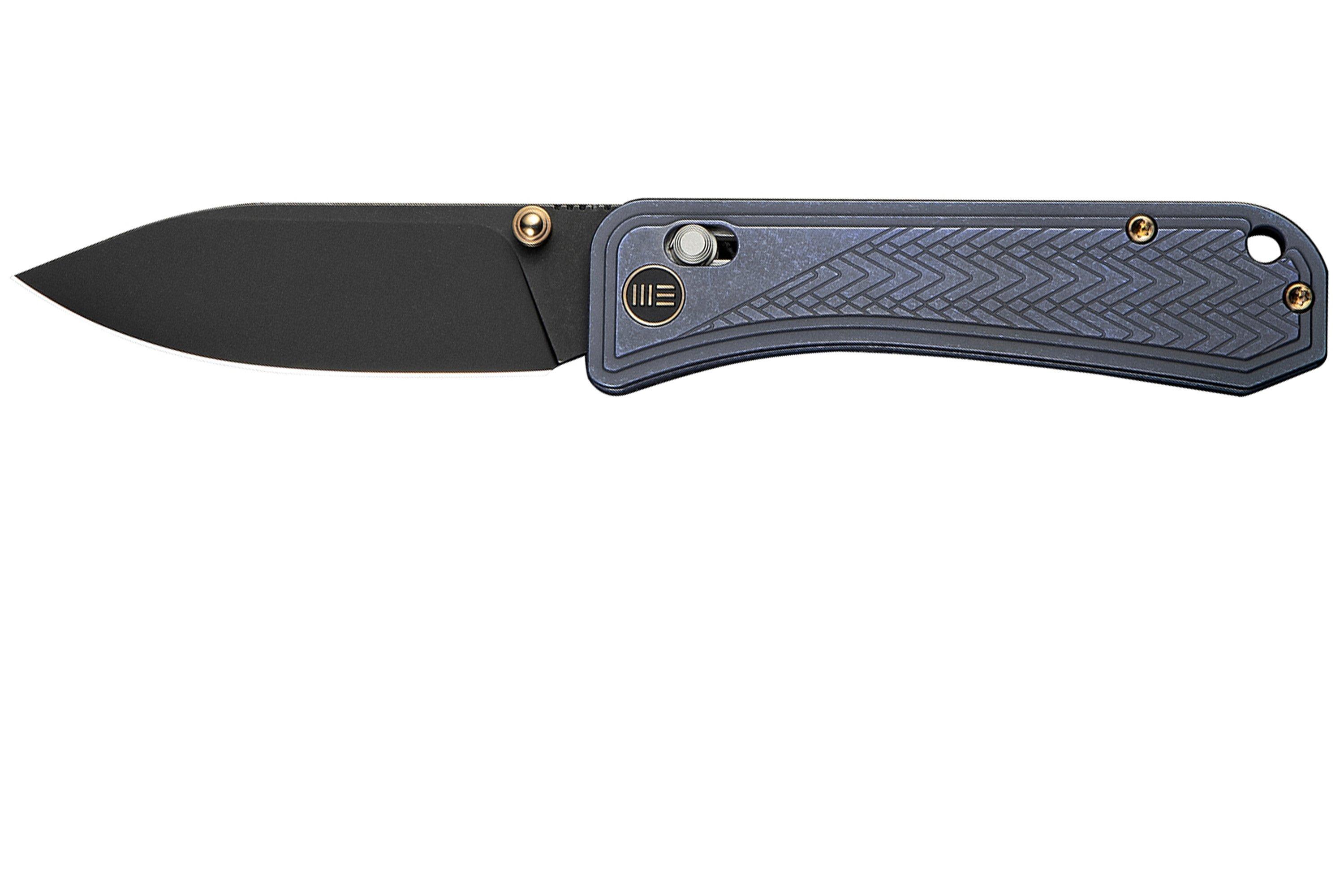 WE Knife Bougie Banter WE24009-1 Black Stonewashed, Blue Titanium ...