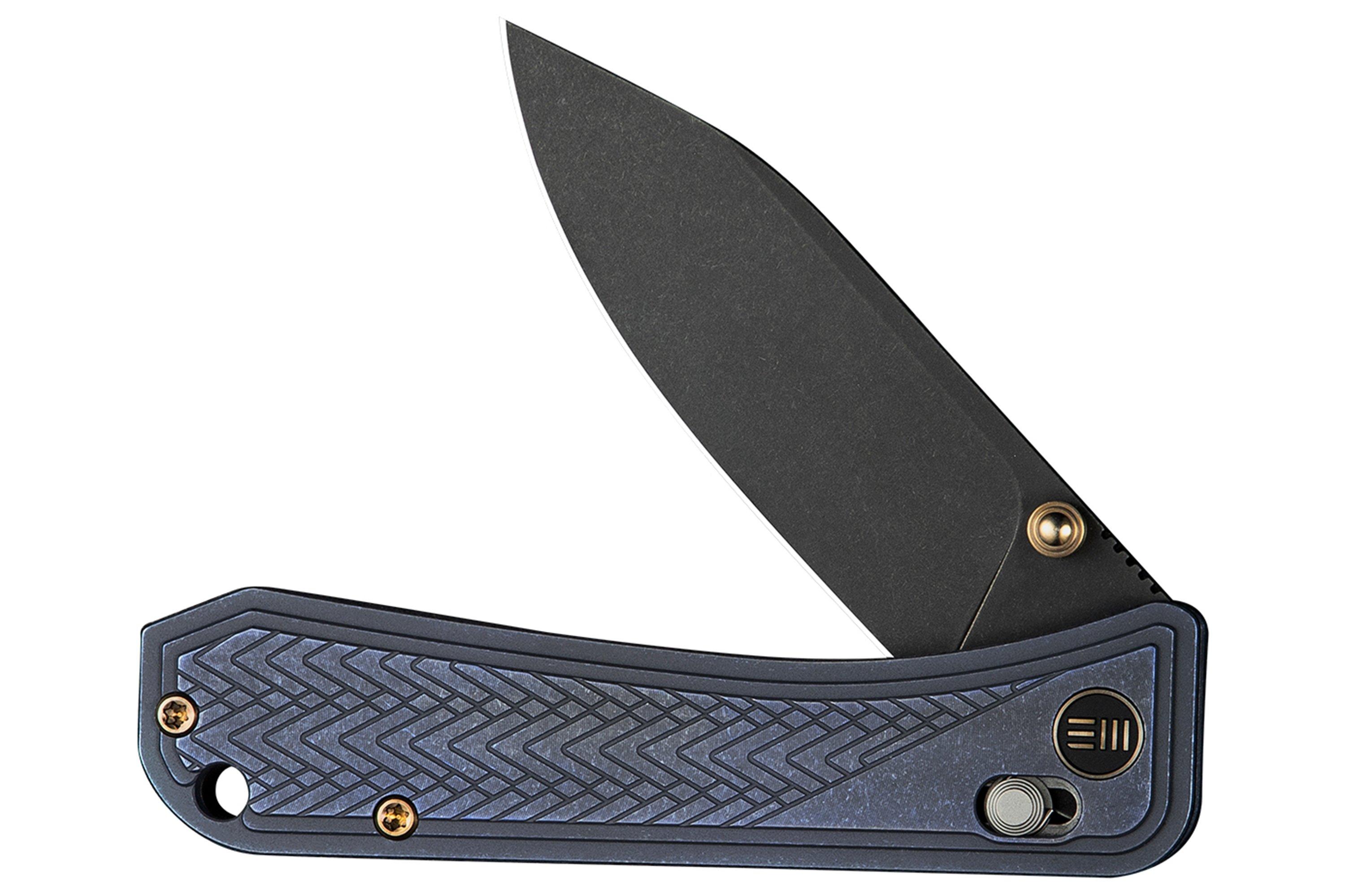 WE Knife Bougie Banter WE24009-1 Black Stonewashed, Blue Titanium ...