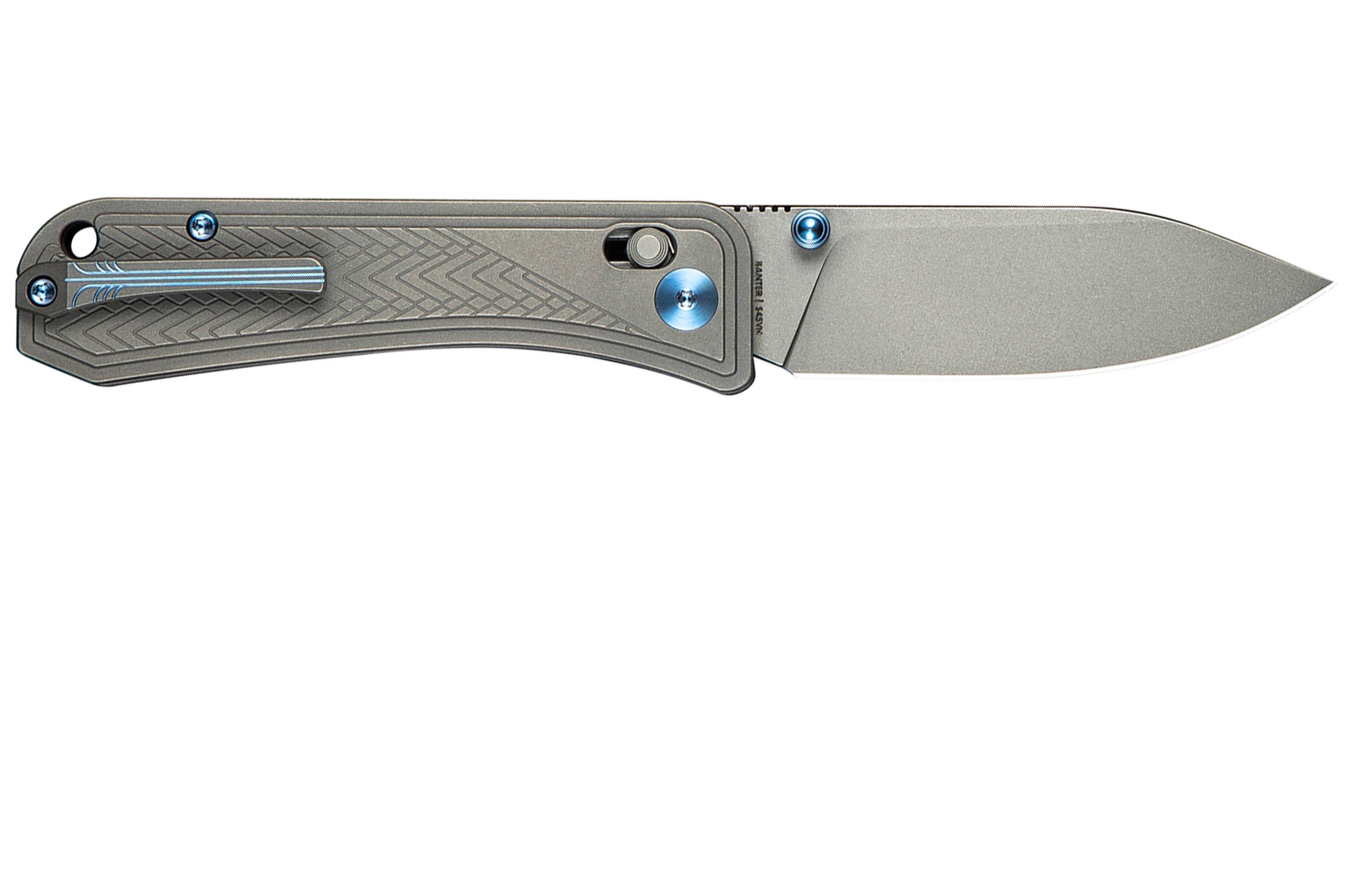 WE Knife Bougie Banter WE24009-2 Gray Stonewashed Gray Titanium, pocket ...