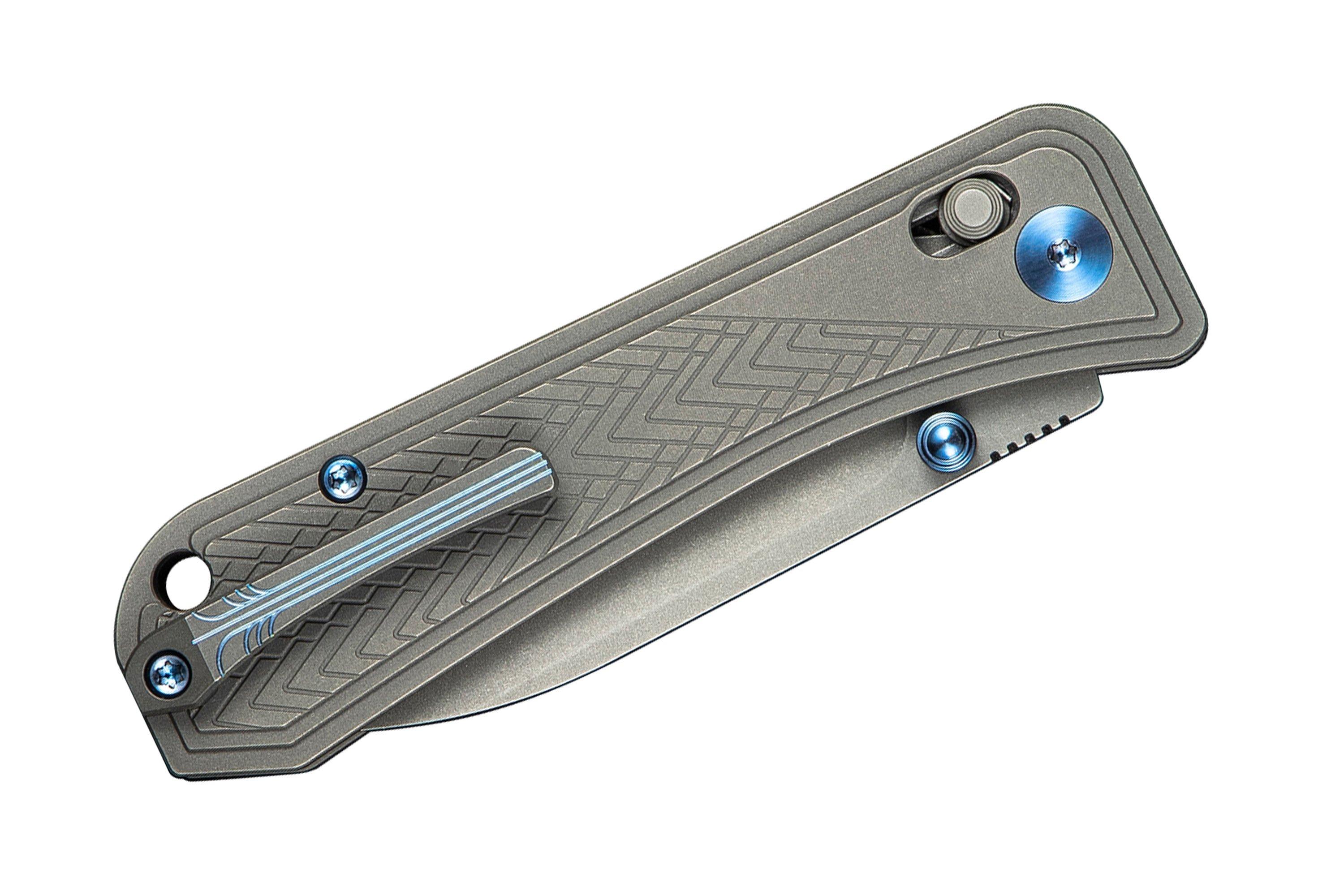 WE Knife Bougie Banter WE24009-2 Gray Stonewashed Gray Titanium, pocket ...