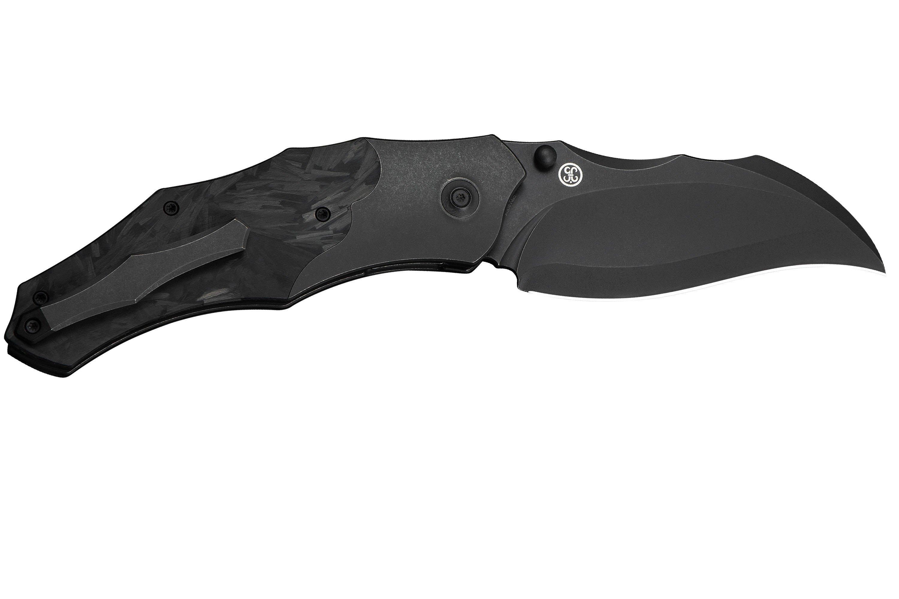 WE Knife Orc Boss WE24042-1 Blackwashed CPM 20CV, Black Titanium ...