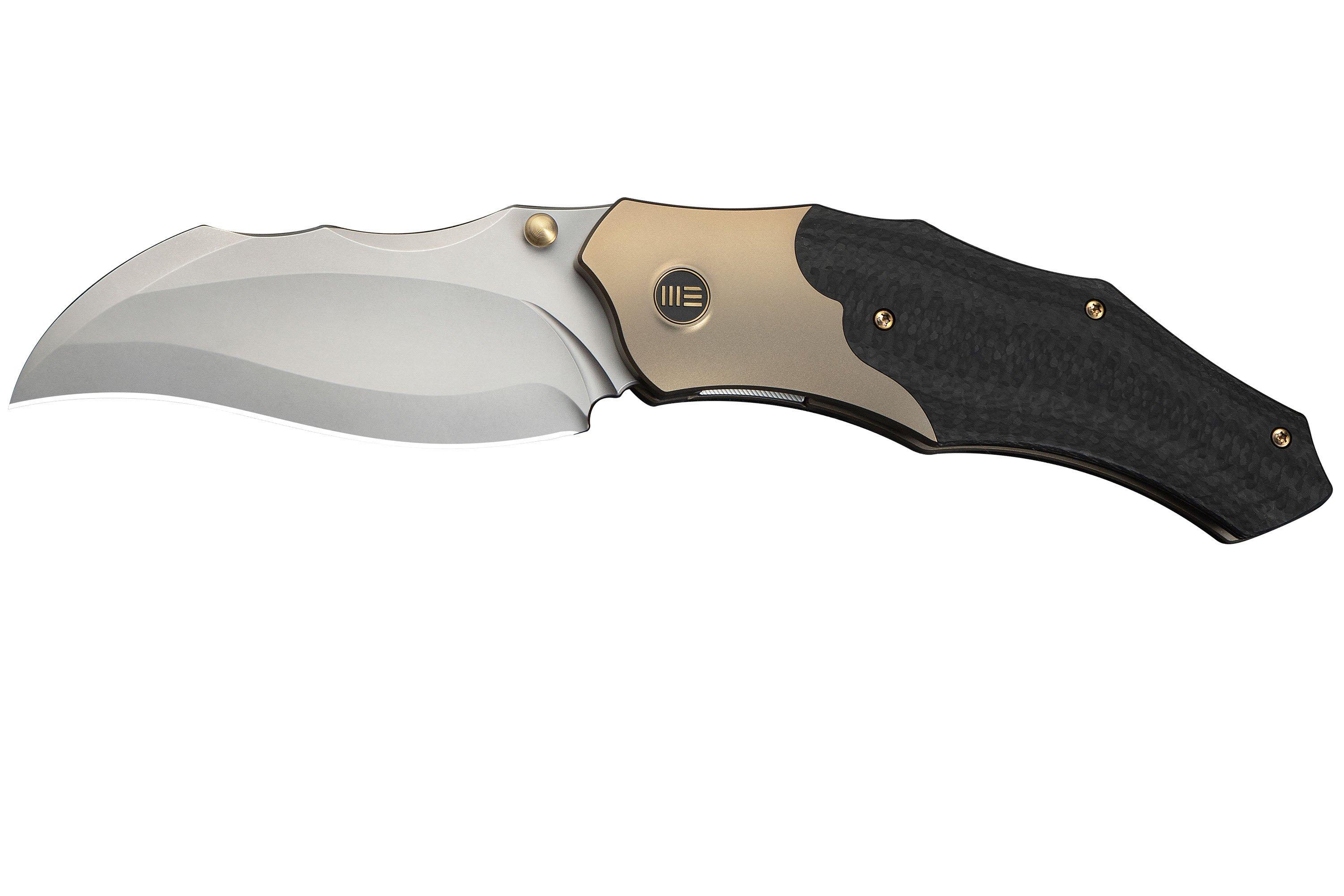 WE Knife Orc Boss WE24042-2 Stonewashed CPM 20CV, Champagne Titanium ...