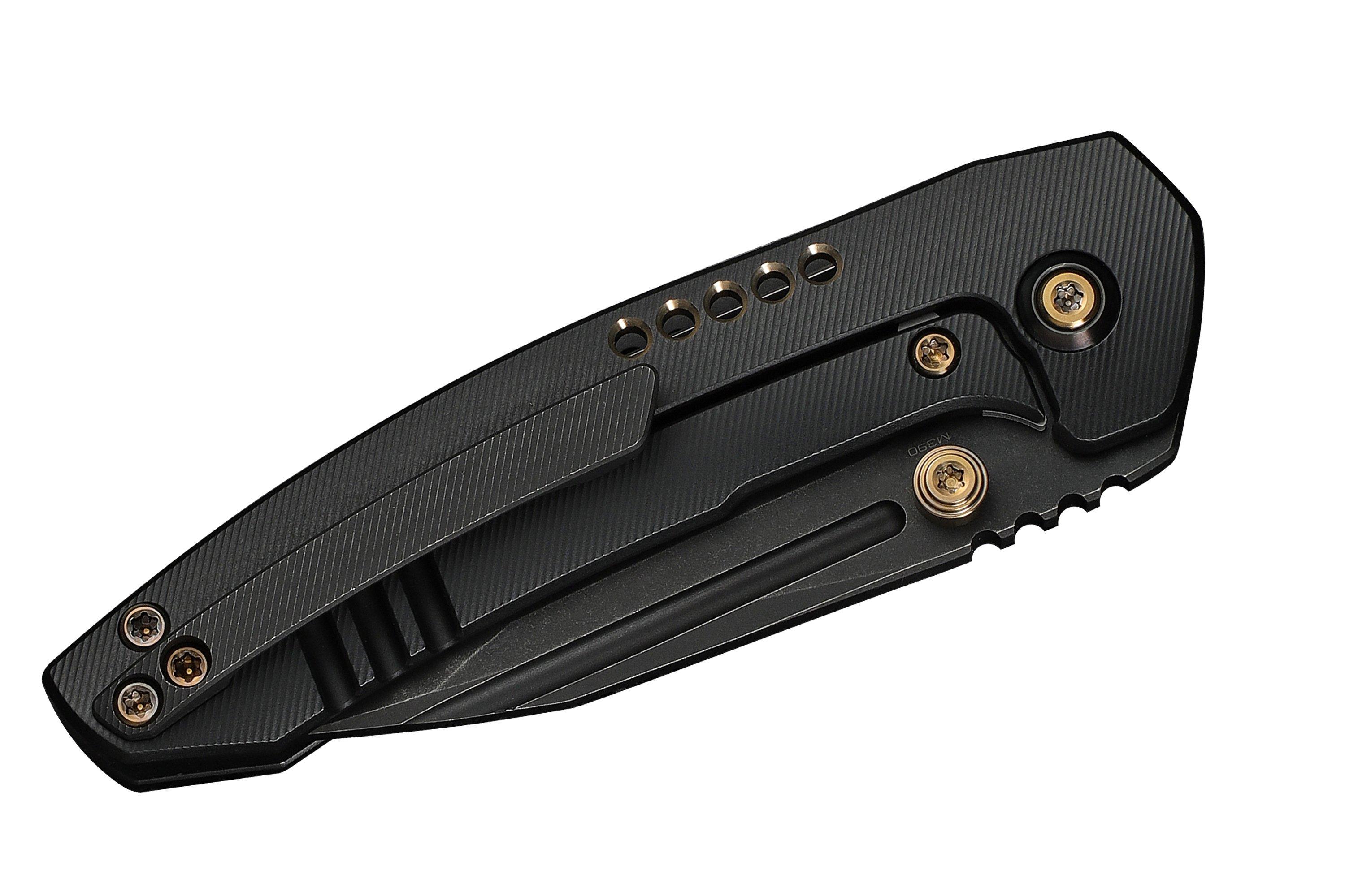 WE Knife Micro Trogon WE24043-1 Blackwashed Böhler M390, Black Titanium ...