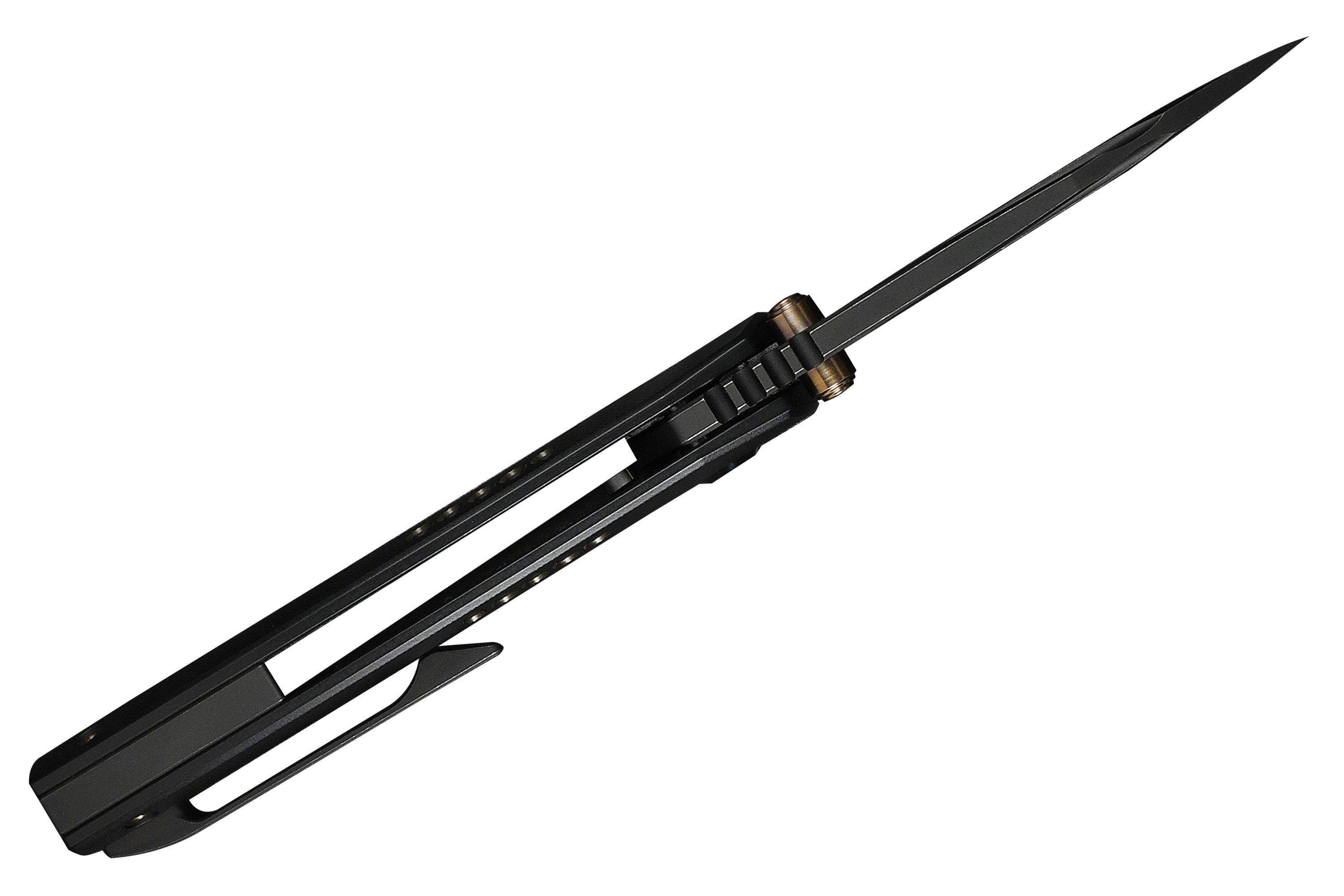 WE Knife Micro Trogon WE24043-1 Blackwashed Böhler M390, Black Titanium ...