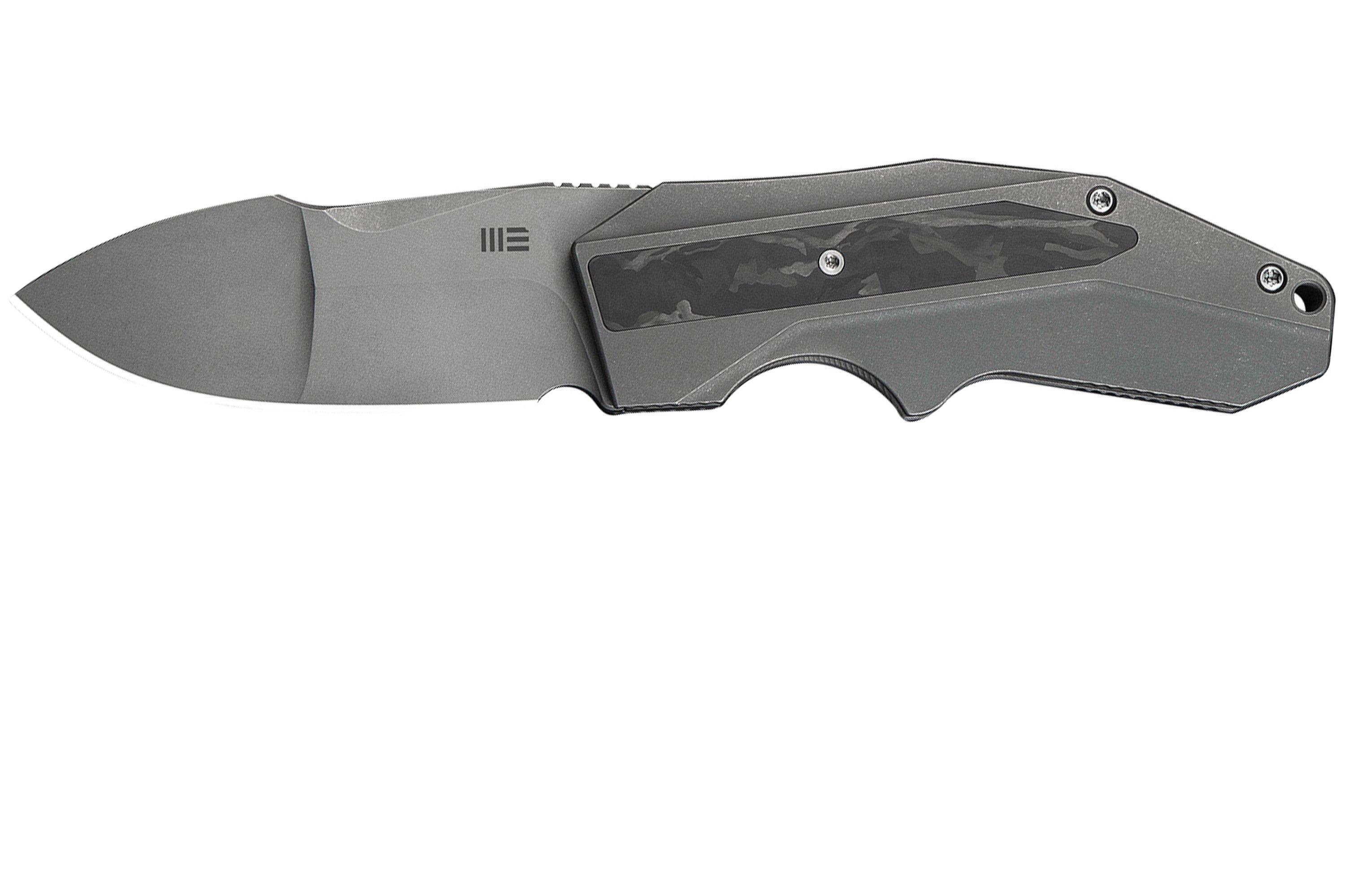 WE Knife Coral WE24044-2, Gray Stonewashed CPM 20CV, Gray Titanium ...