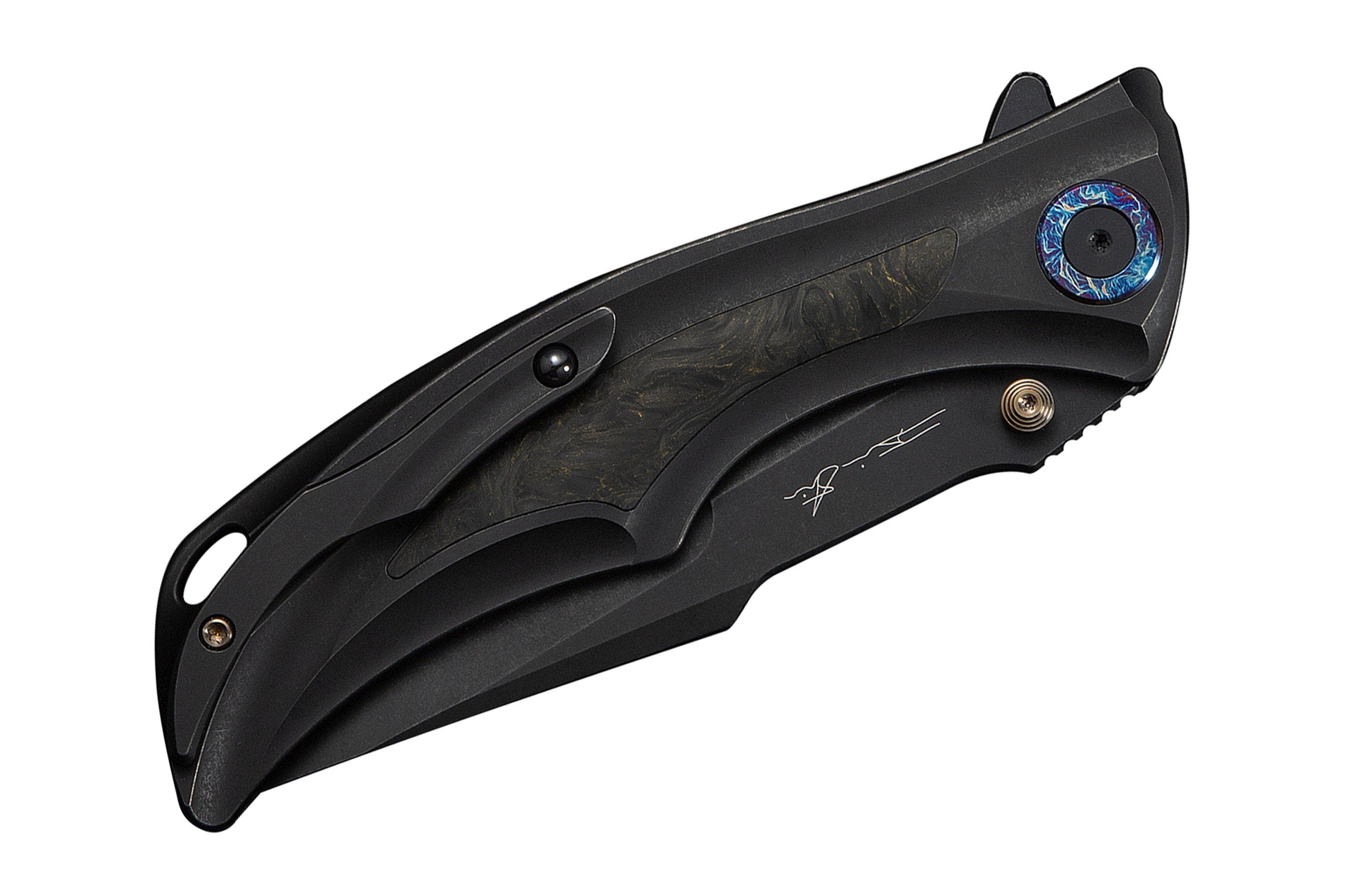 WE Knife Tighe Down WE24054B-1 Blackwashed Böhler M390, Integral Black ...