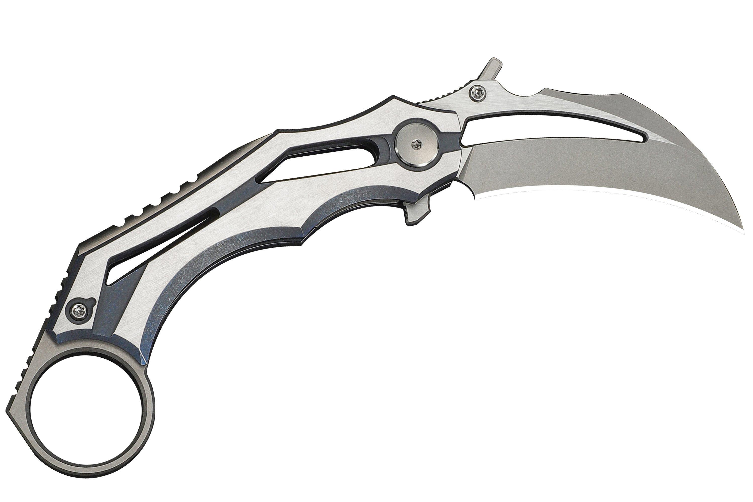 WE Knife Cryonix WE24070-4 Two-Tone Stonewashed Satin M390, Blue ...