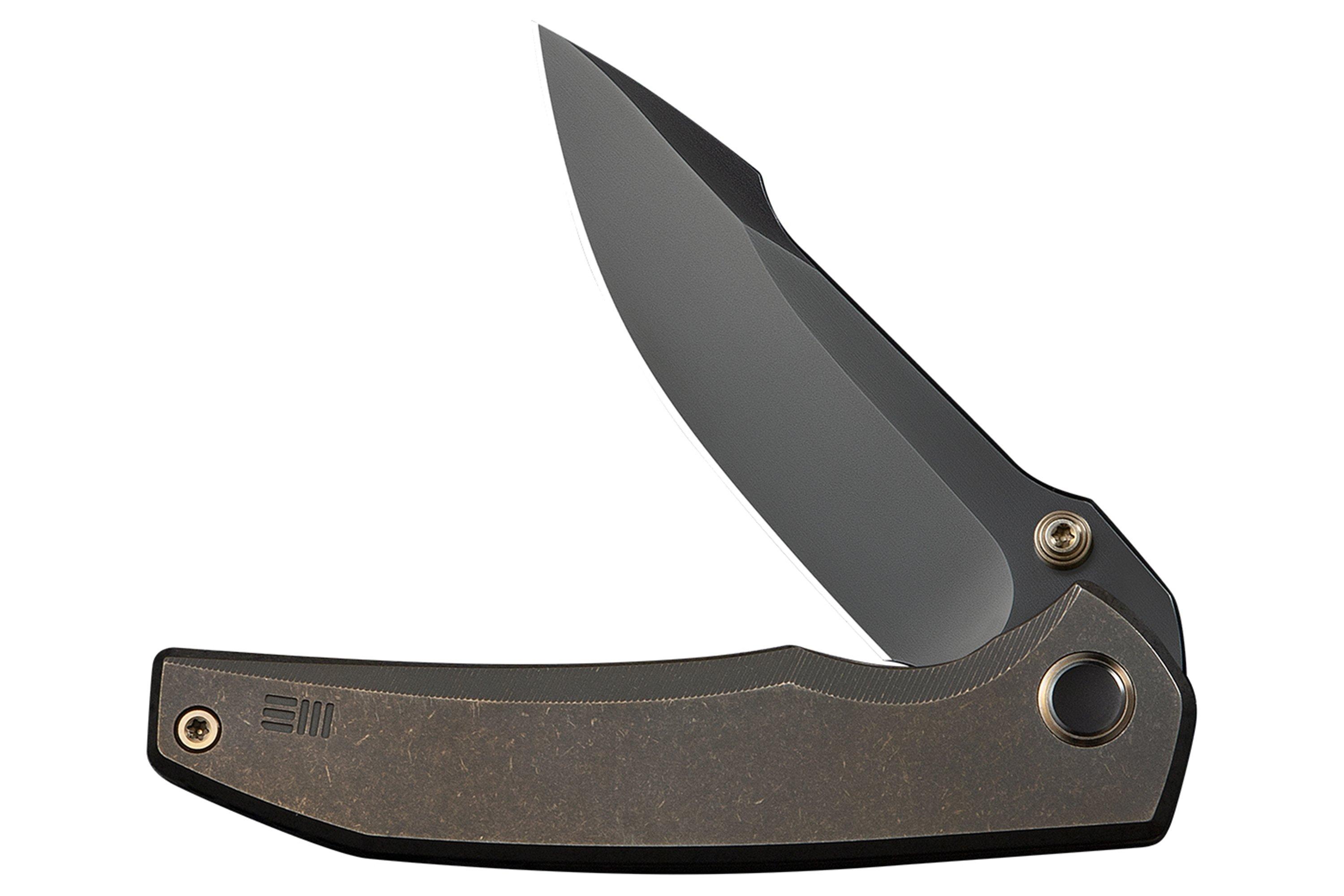WE Knife Ryson WE24086-3 Gray Polished Böhler M390, Bronze Titanium ...
