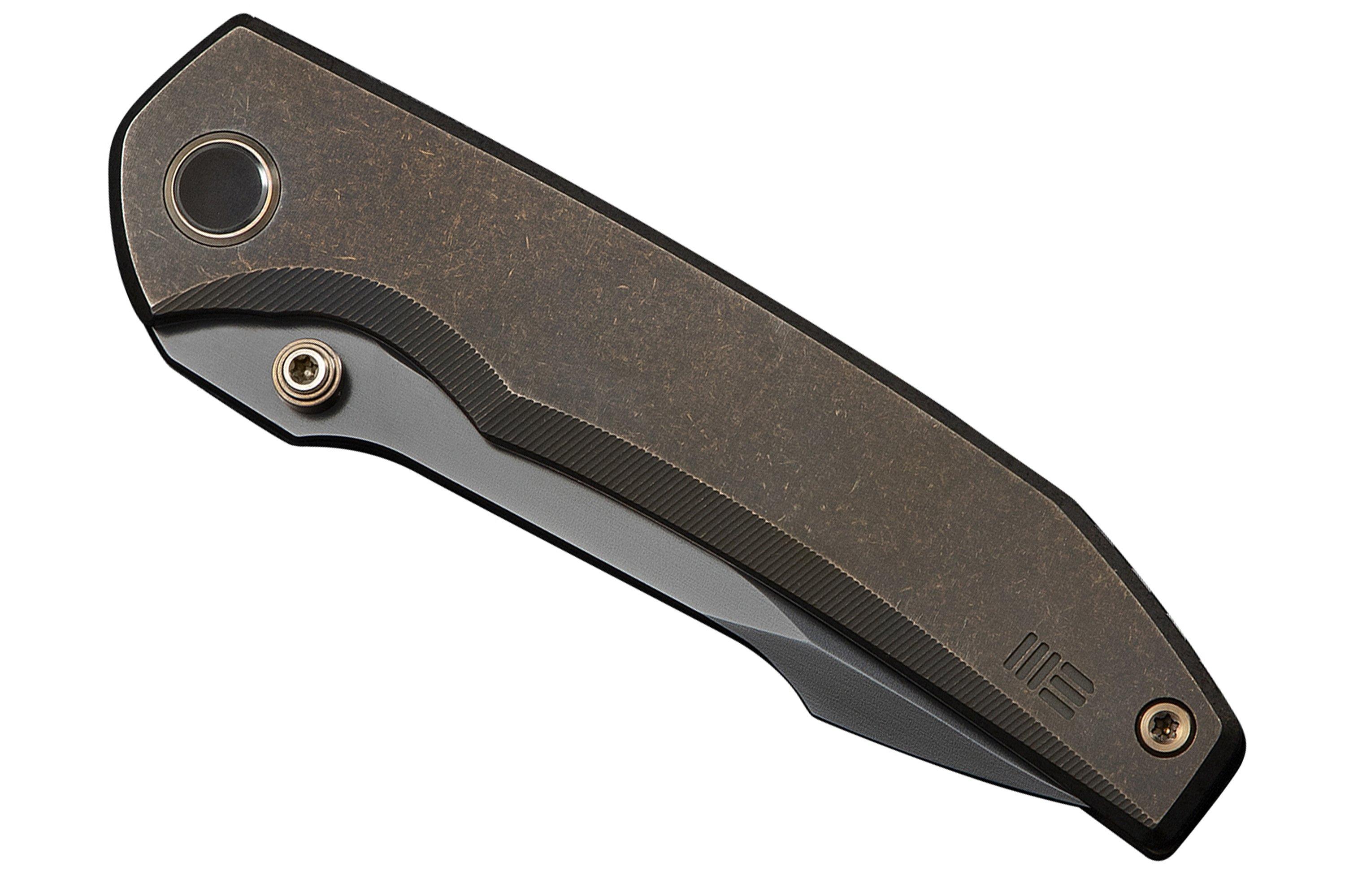 WE Knife Ryson WE24086-3 Gray Polished Böhler M390, Bronze Titanium ...