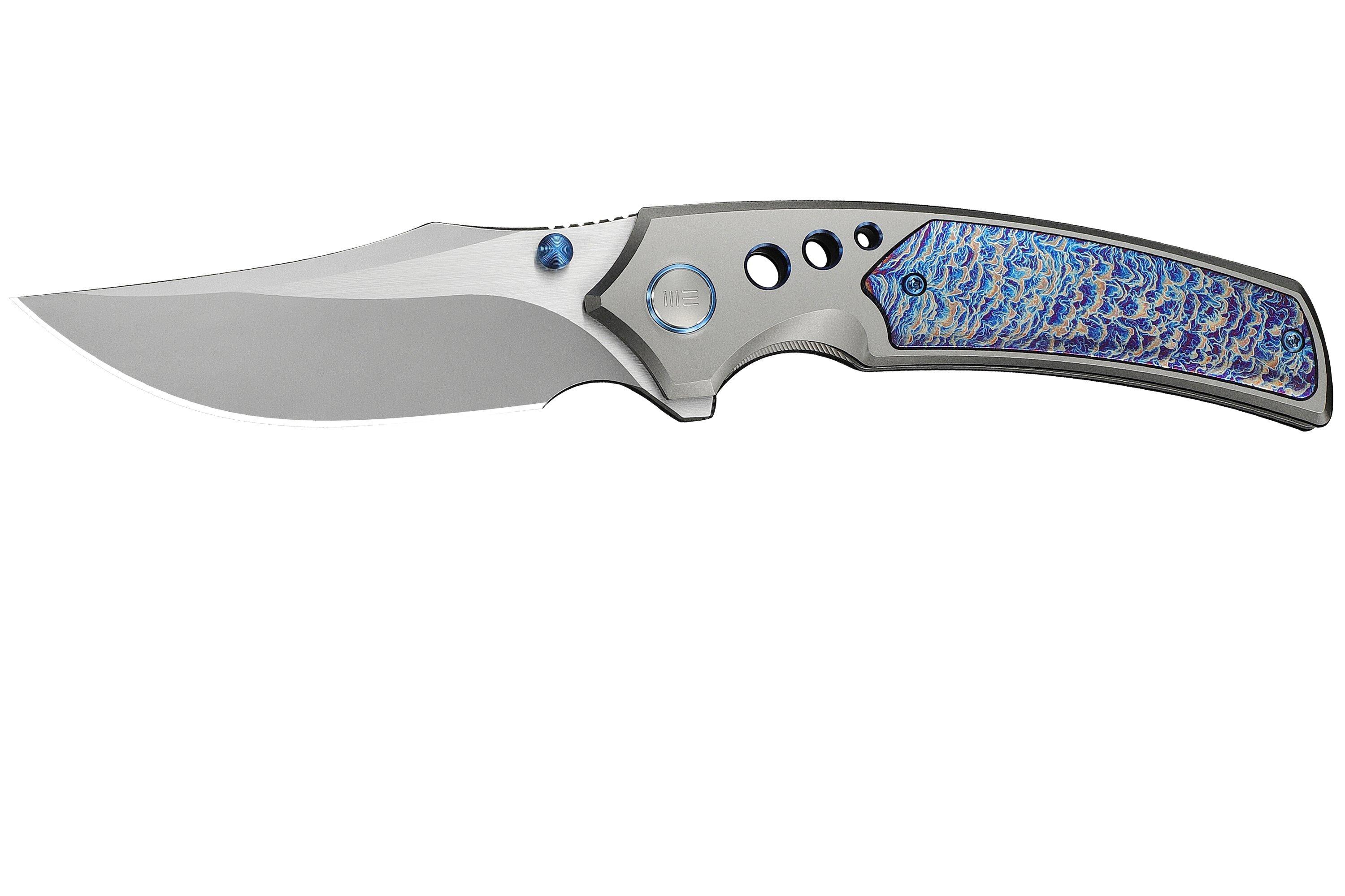 WE Knife Skynix WE24087-2, Two Tone Böhler M390, Gray Titanium, Flamed ...