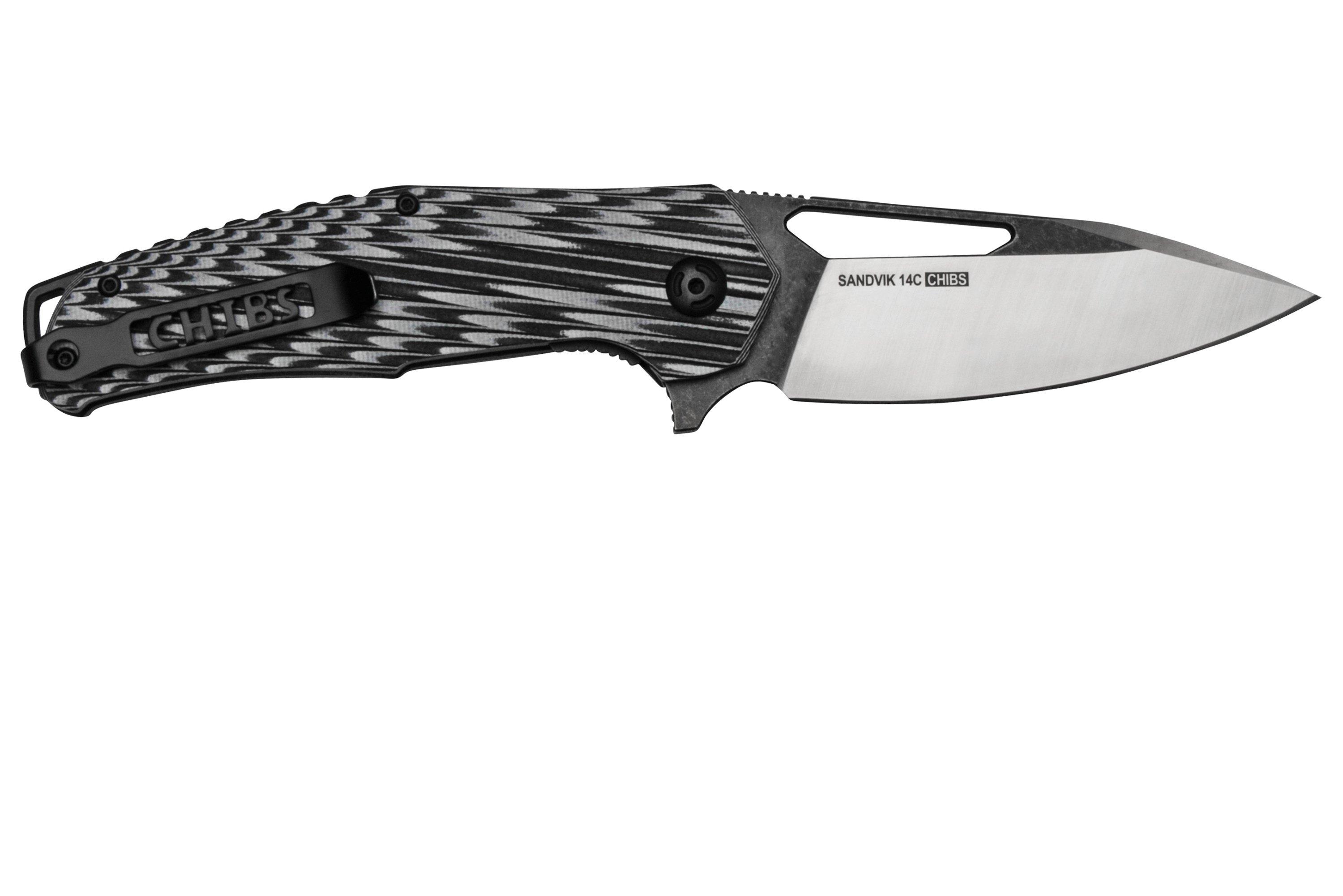 Willumsen Chibs CH21TGR Gray & Black, pocket knife | Advantageously ...