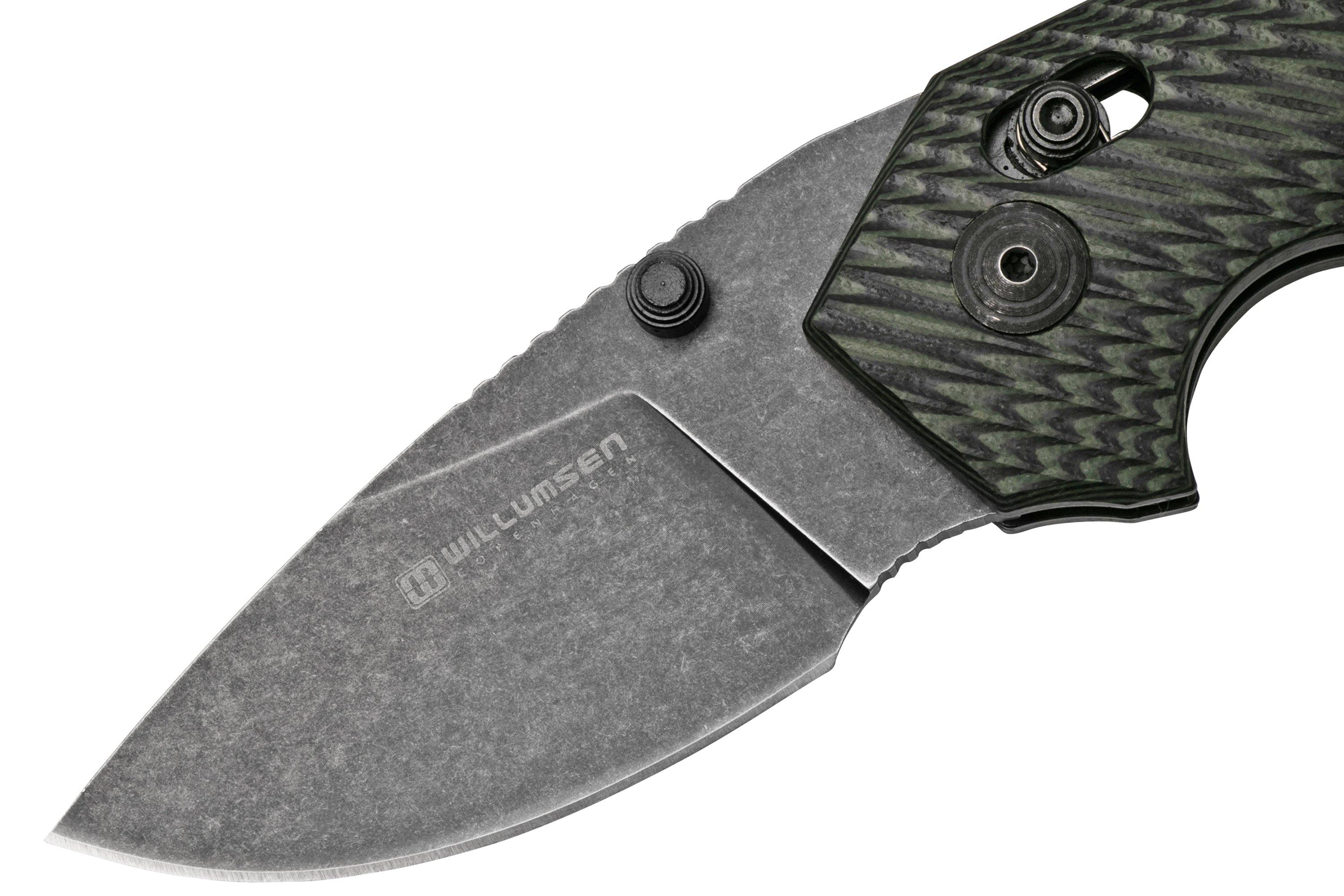 Willumsen Red E, RE21AOD Acid Green & Black, couteau de poche | Achetez ...