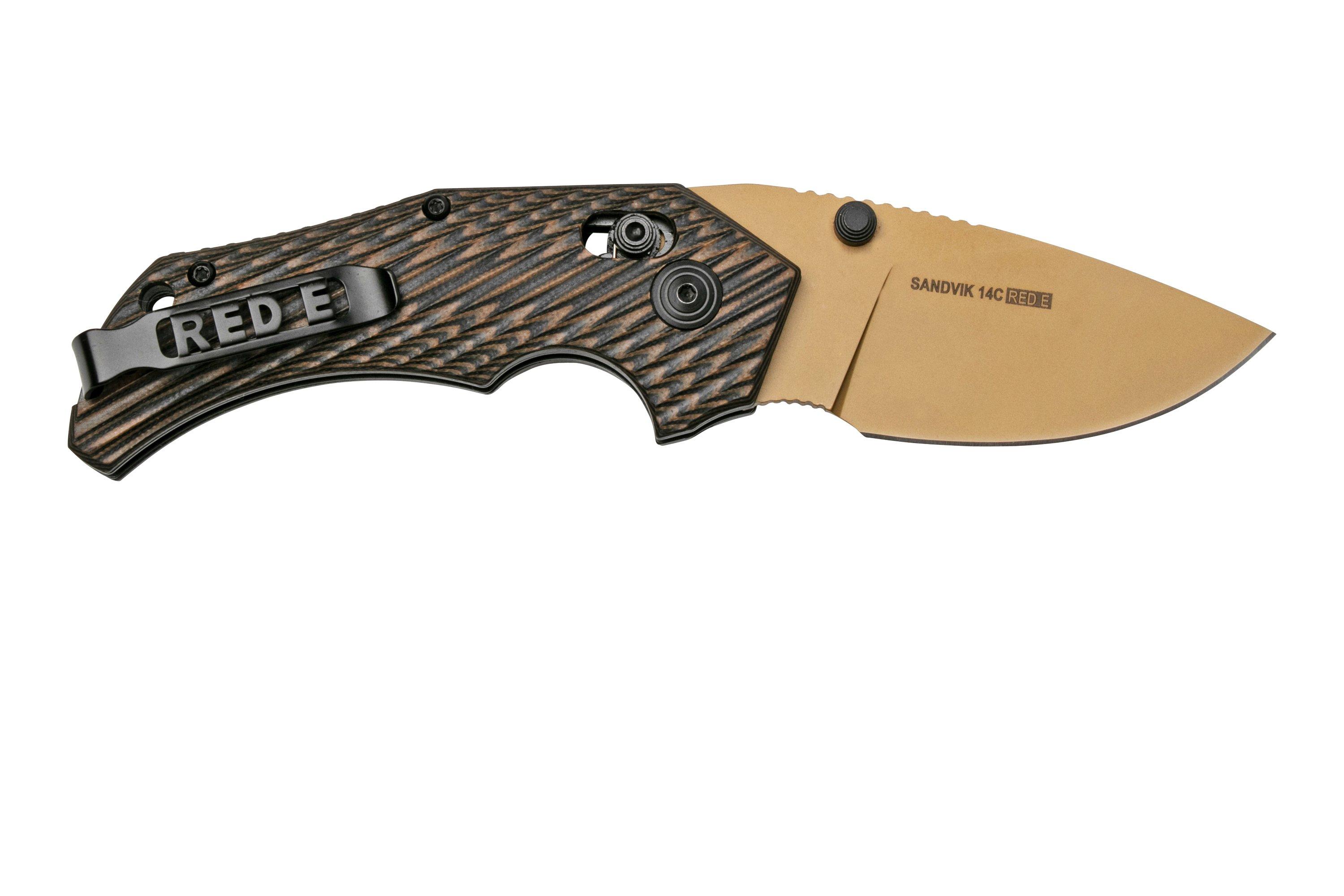 Willumsen Red E, RE21DTA Acid Desert Tan & Black, pocket knife ...