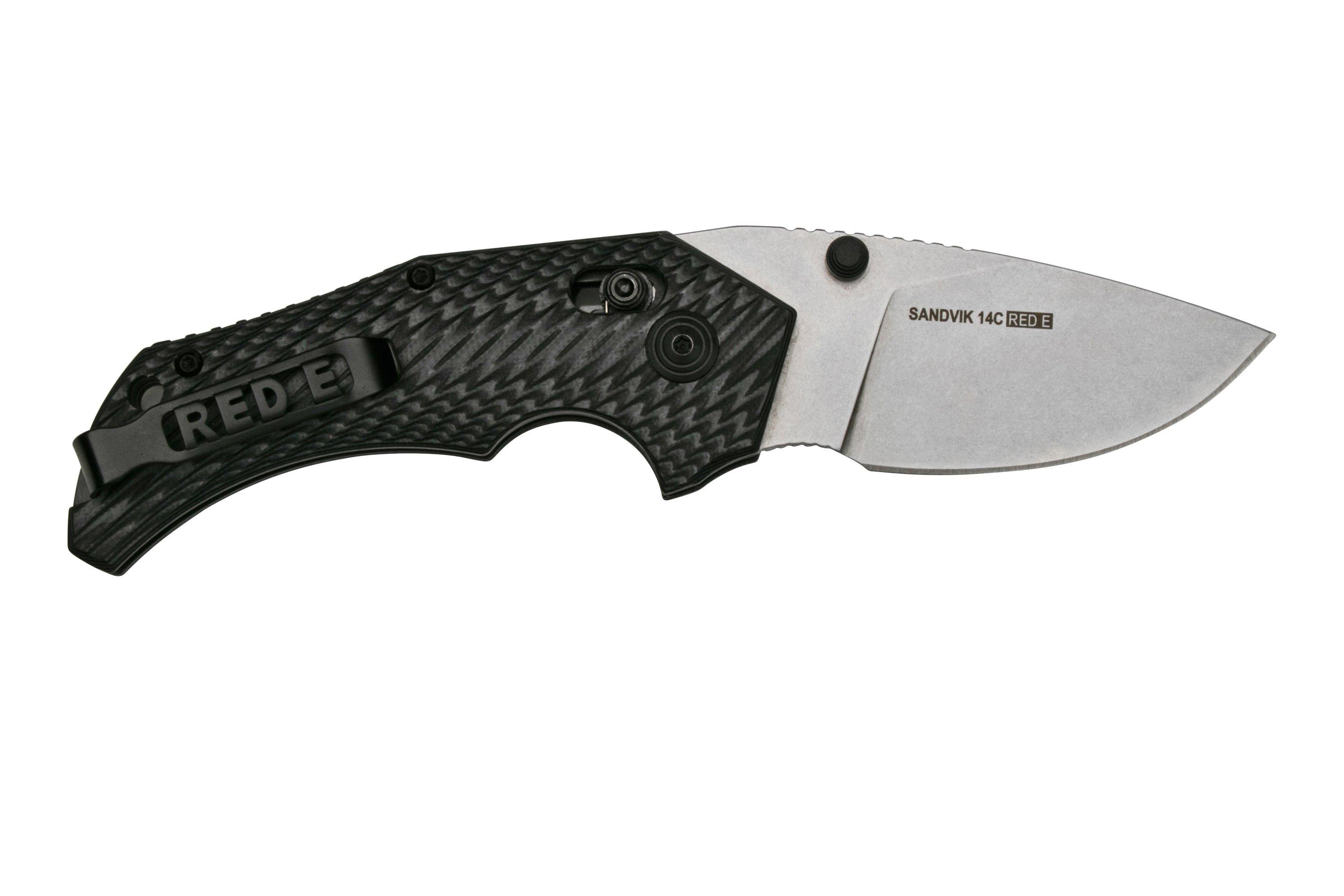 Willumsen Red E, RE21SGR Acid Gray & Black, pocket knife ...