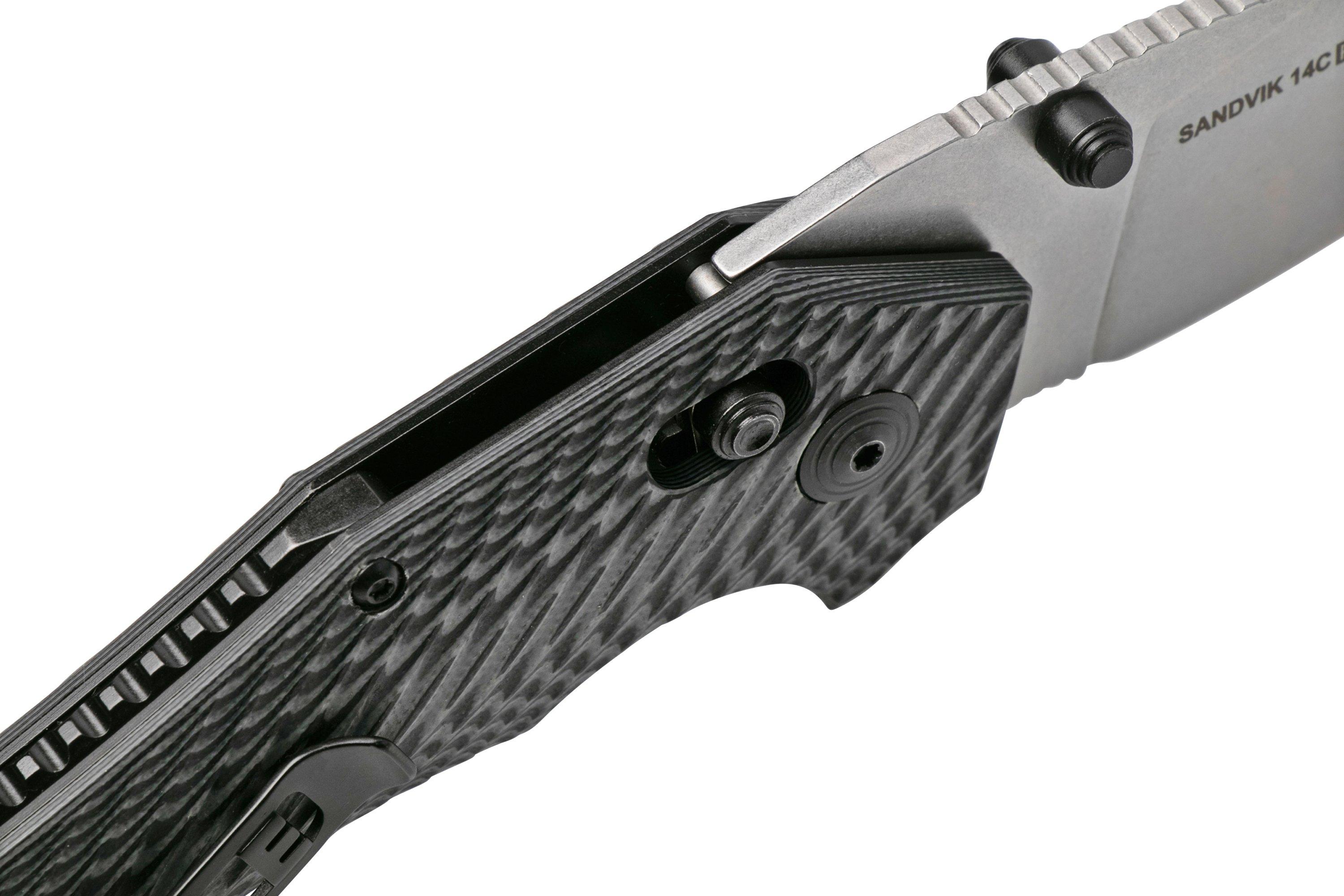 Willumsen Red E, RE21SGR Acid Gray & Black, pocket knife ...