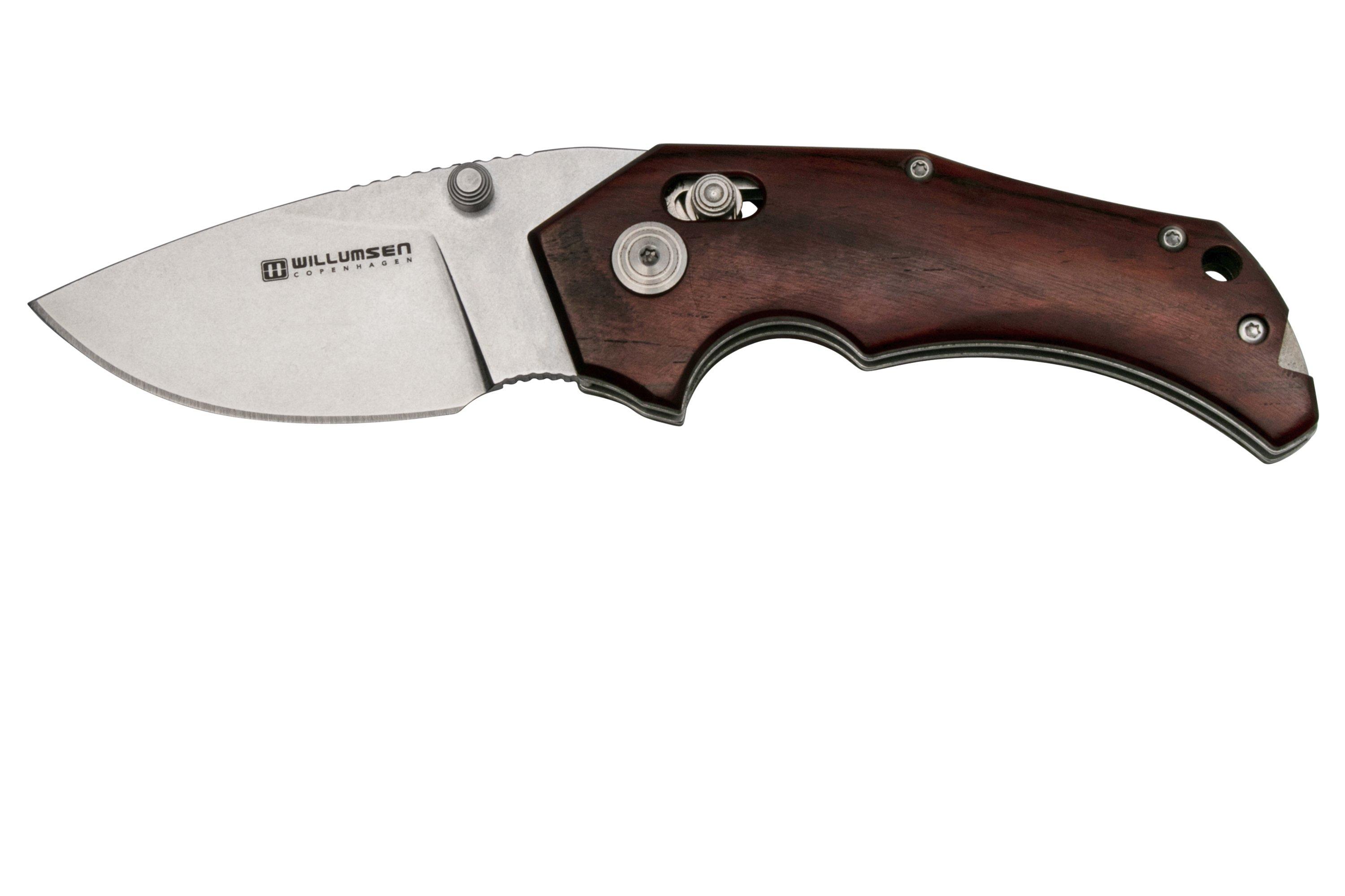 Willumsen Red E, RE21SRW Stonewashed, Rosewood pocket knife ...