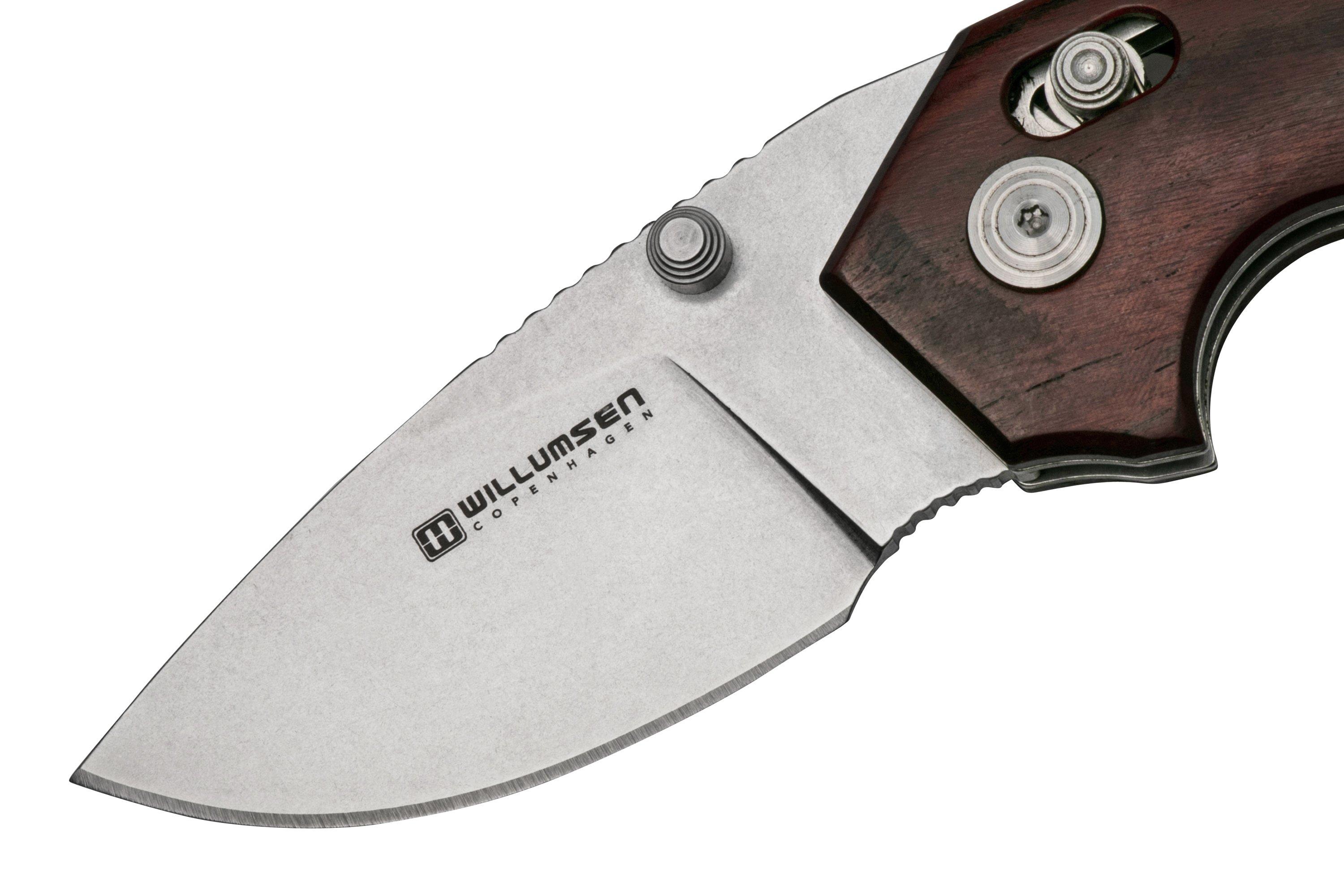 Willumsen Red E, RE21SRW Stonewashed, Rosewood pocket knife ...