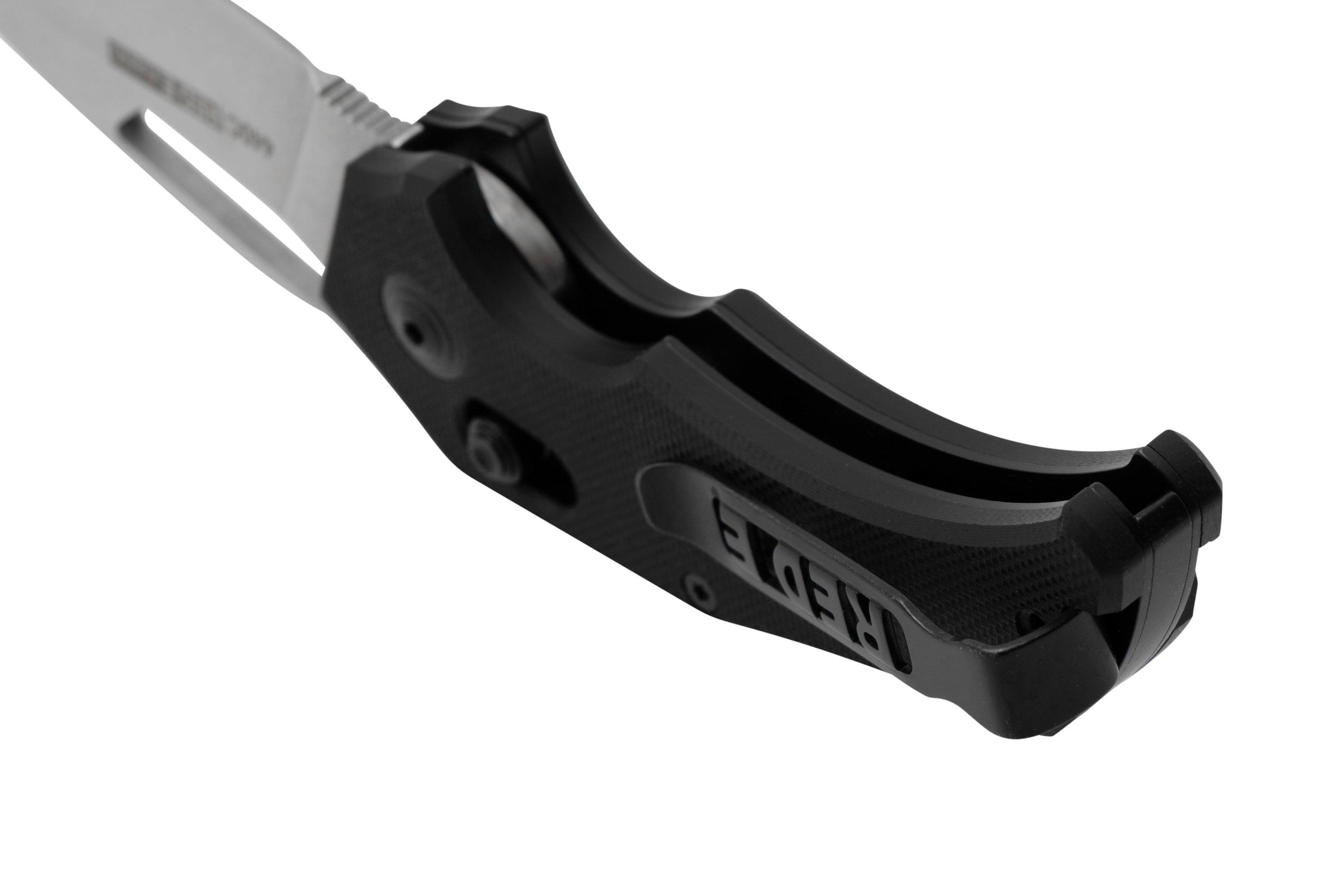 Willumsen Red E Nano, RN23BL Black G10, Stonewash pocket knife ...