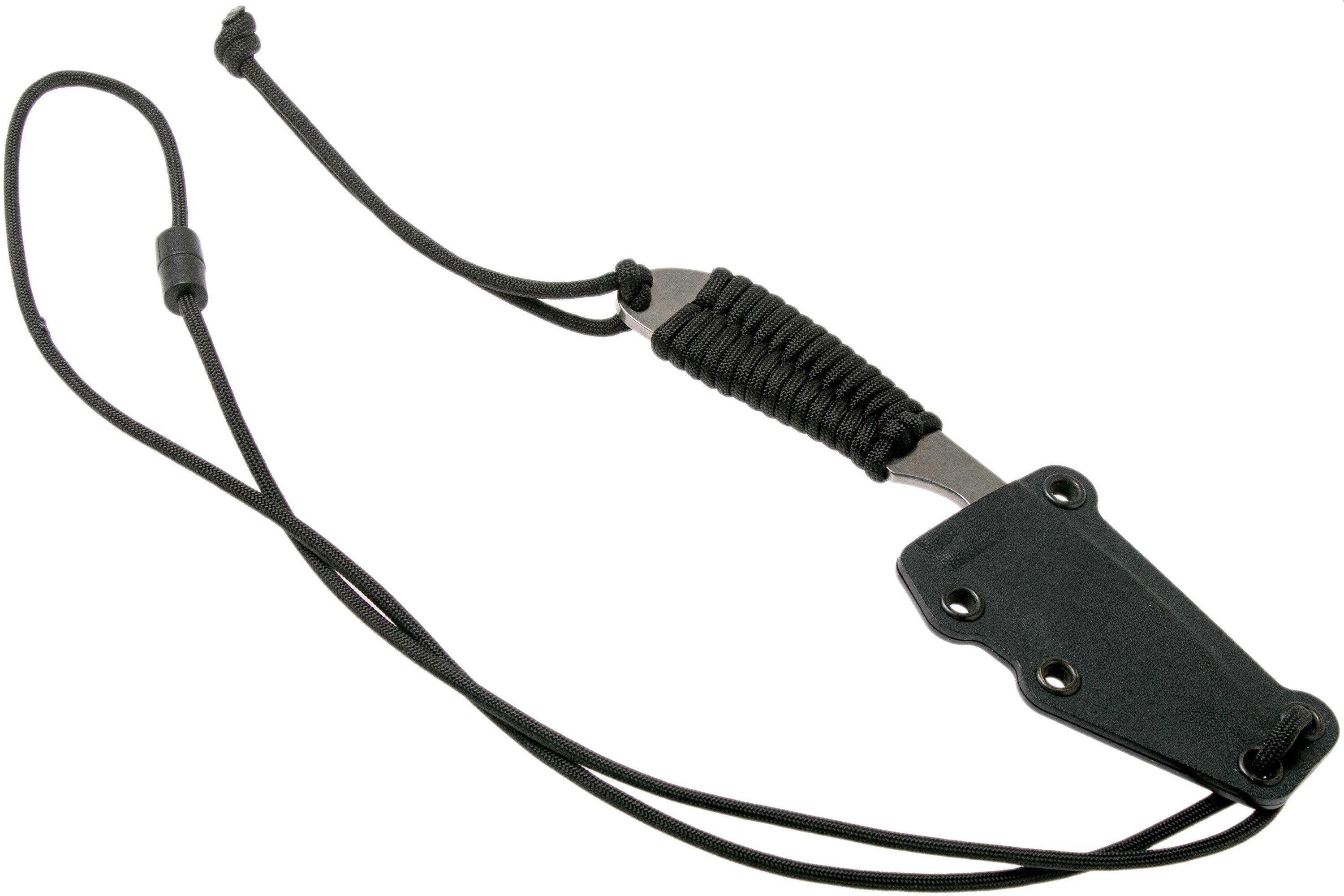 White River Knives M1 Backpacker Black Paracord neck knife, Kydex ...