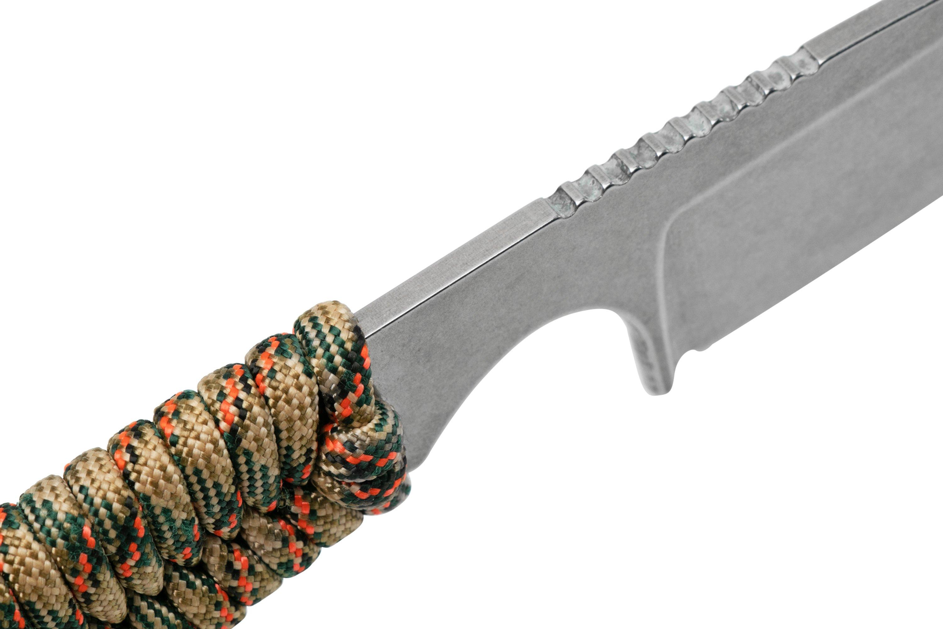 White River Knives M1 Backpacker Camo Paracord neck knife, Kydex sheath ...