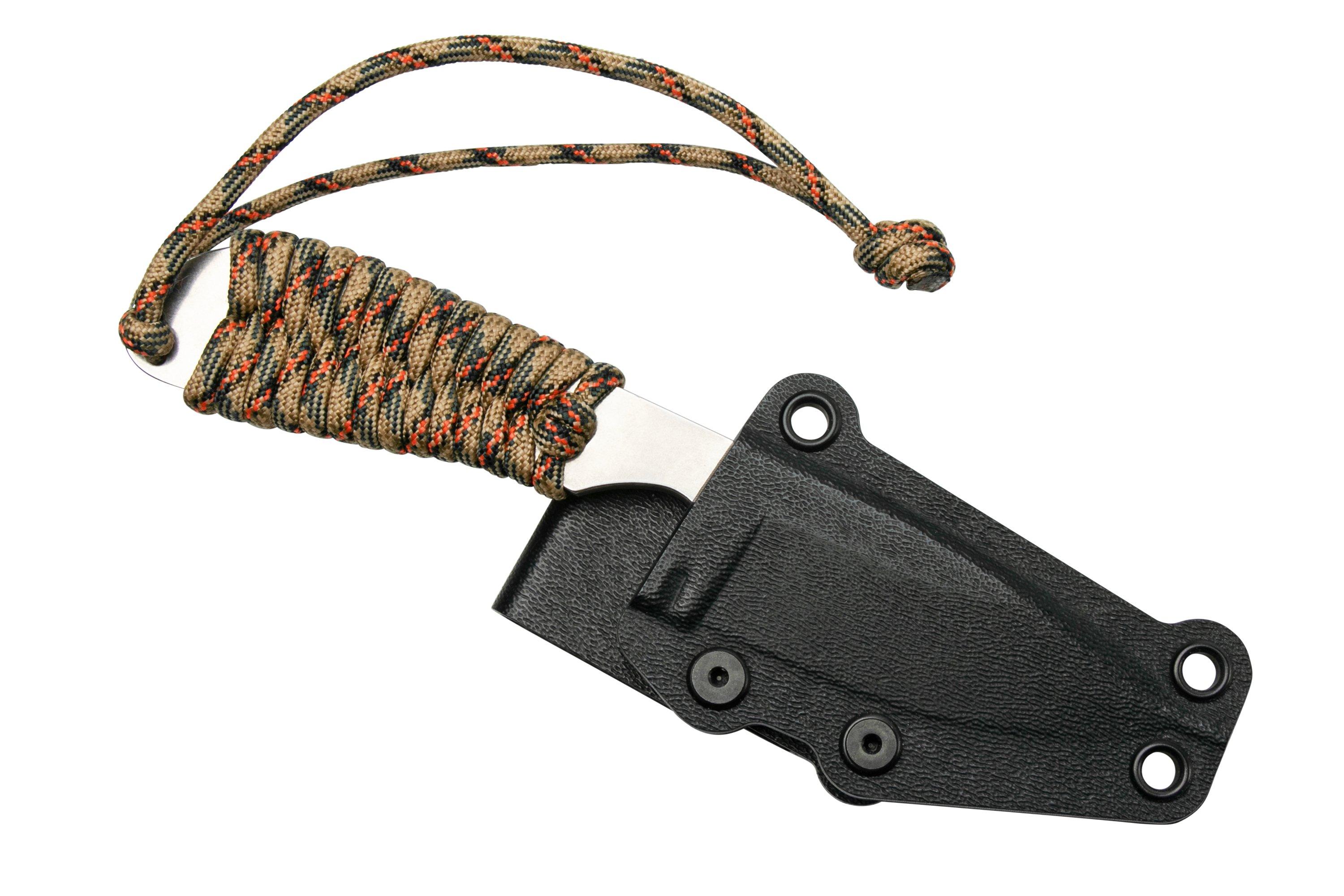 White River Knives M1 Backpacker Camo Paracord neck knife, Kydex sheath ...