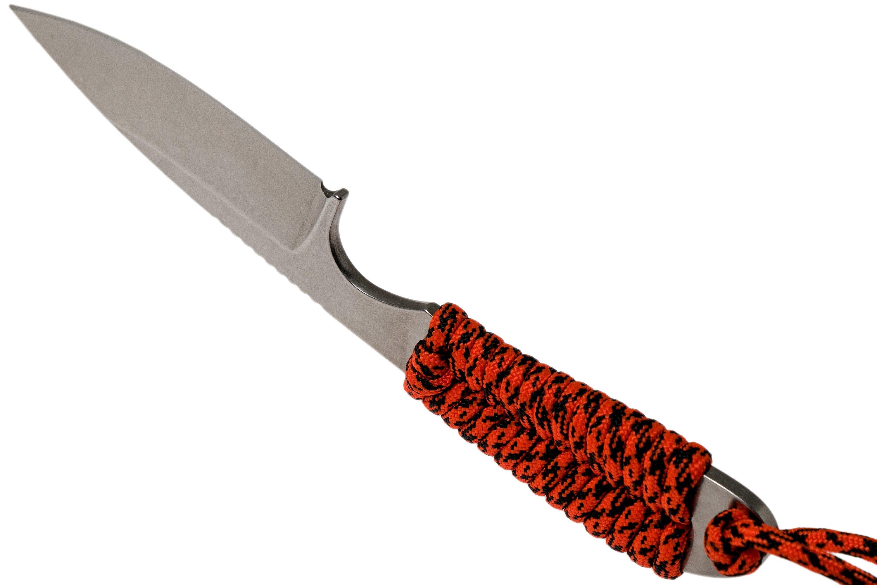 White River Knives M1 Backpacker Orange Paracord neck knife, Kydex ...