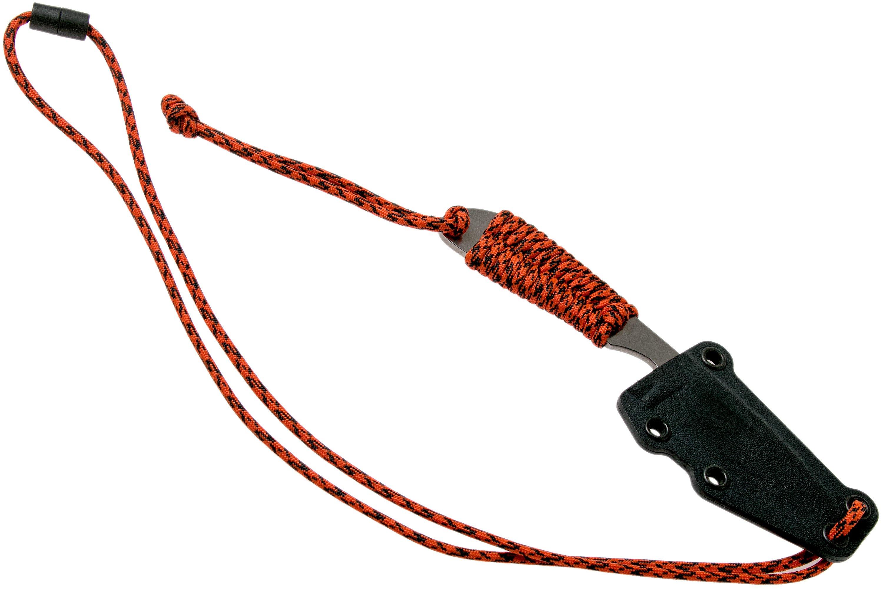 White River Knives M1 Backpacker Orange Paracord neck knife, Kydex ...