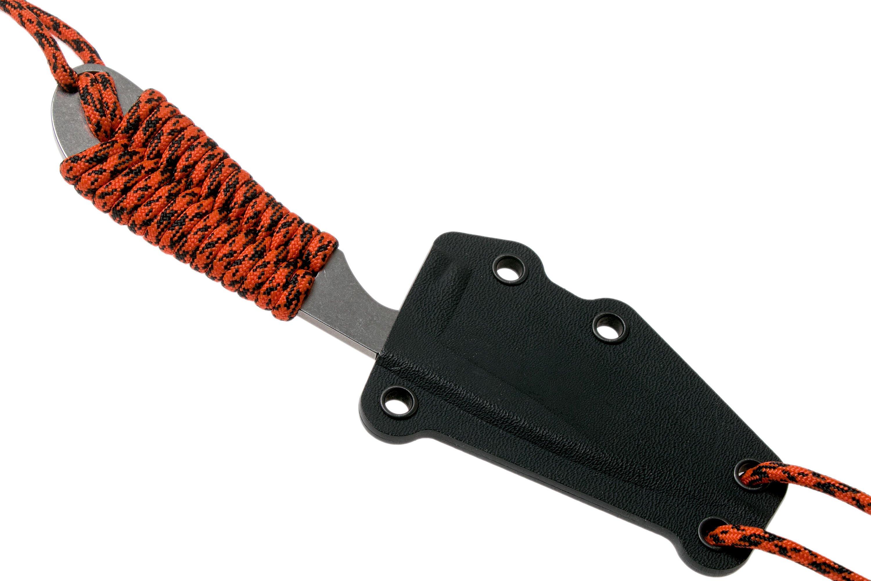 White River Knives M1 Backpacker Orange Paracord neck knife, Kydex ...