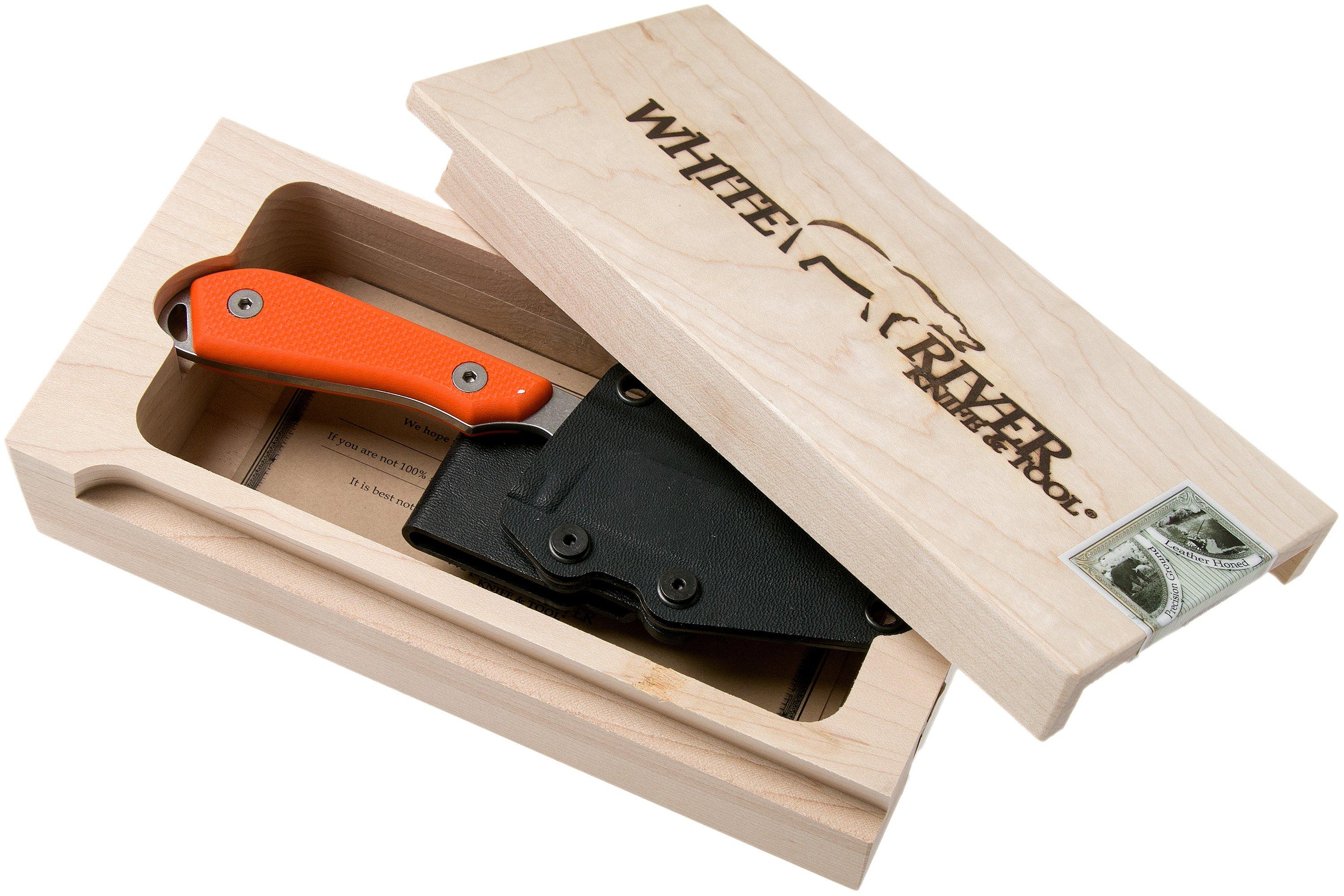 White River Knives M1 Backpacker Pro Orange G10 fixed knife, Kydex ...
