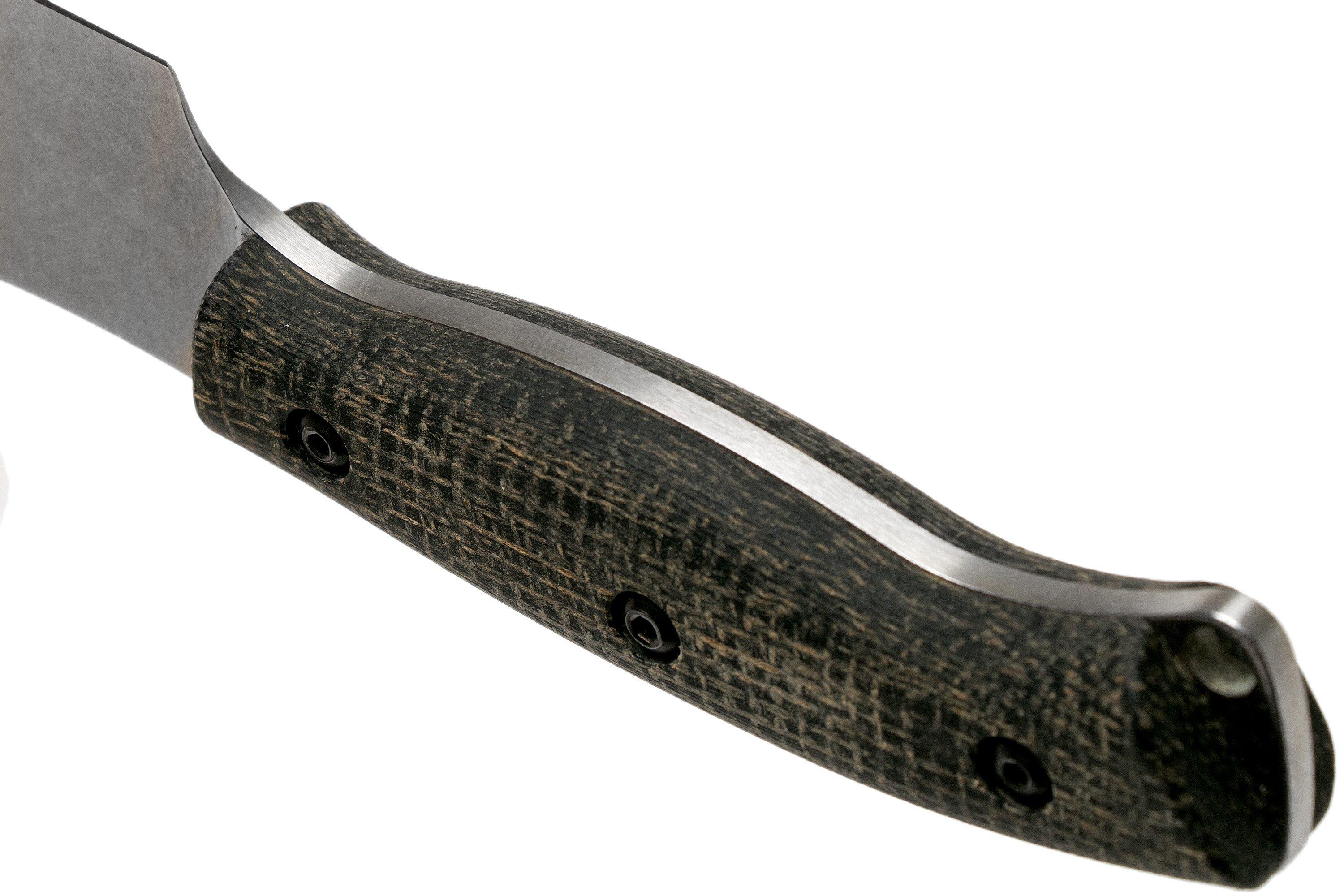 White River Knives Camp Cleaver Black Burlap Micarta camping knife ...