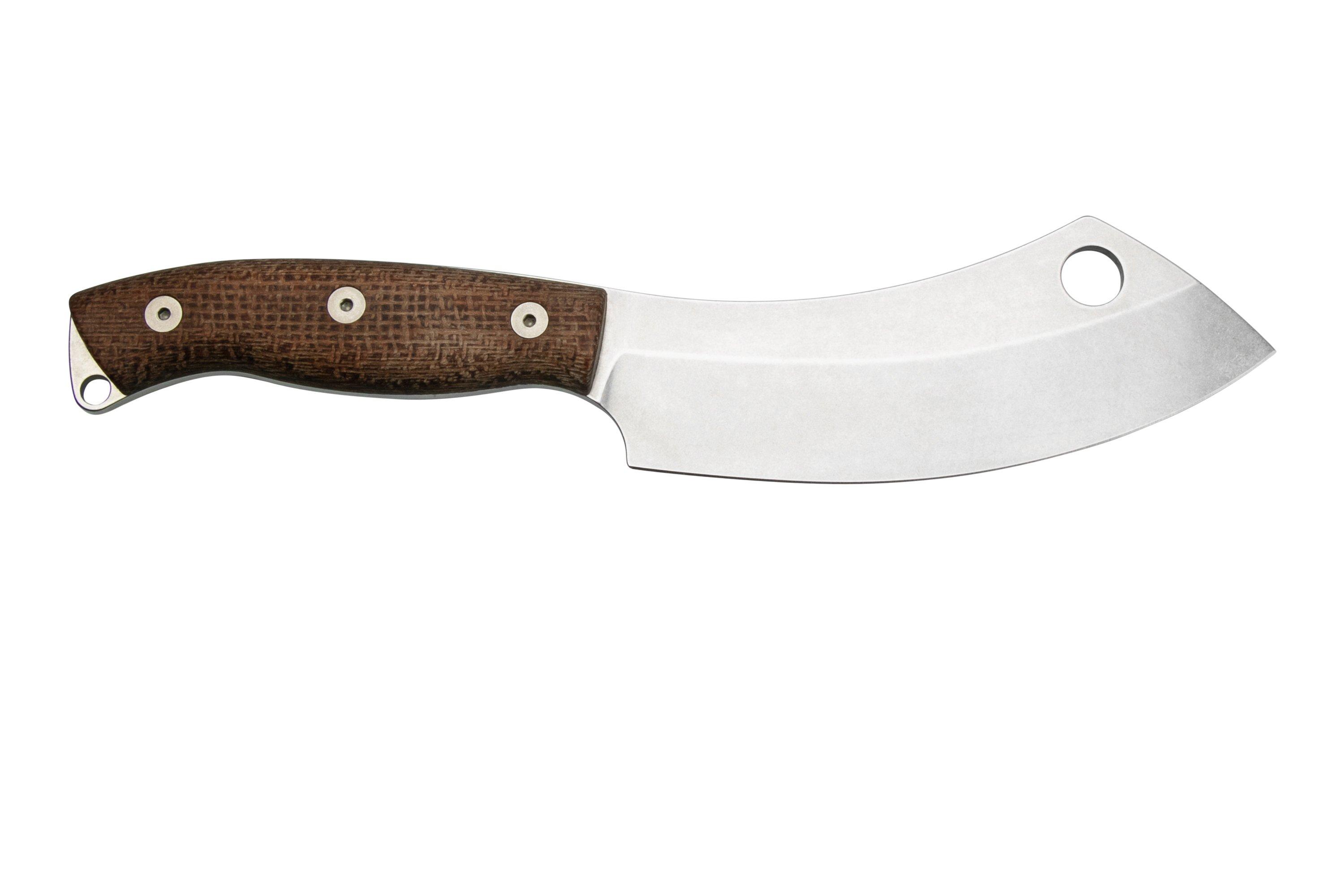 White River Camp Cleaver WRCC55-BNA Natural Burlap Micarta, camping ...