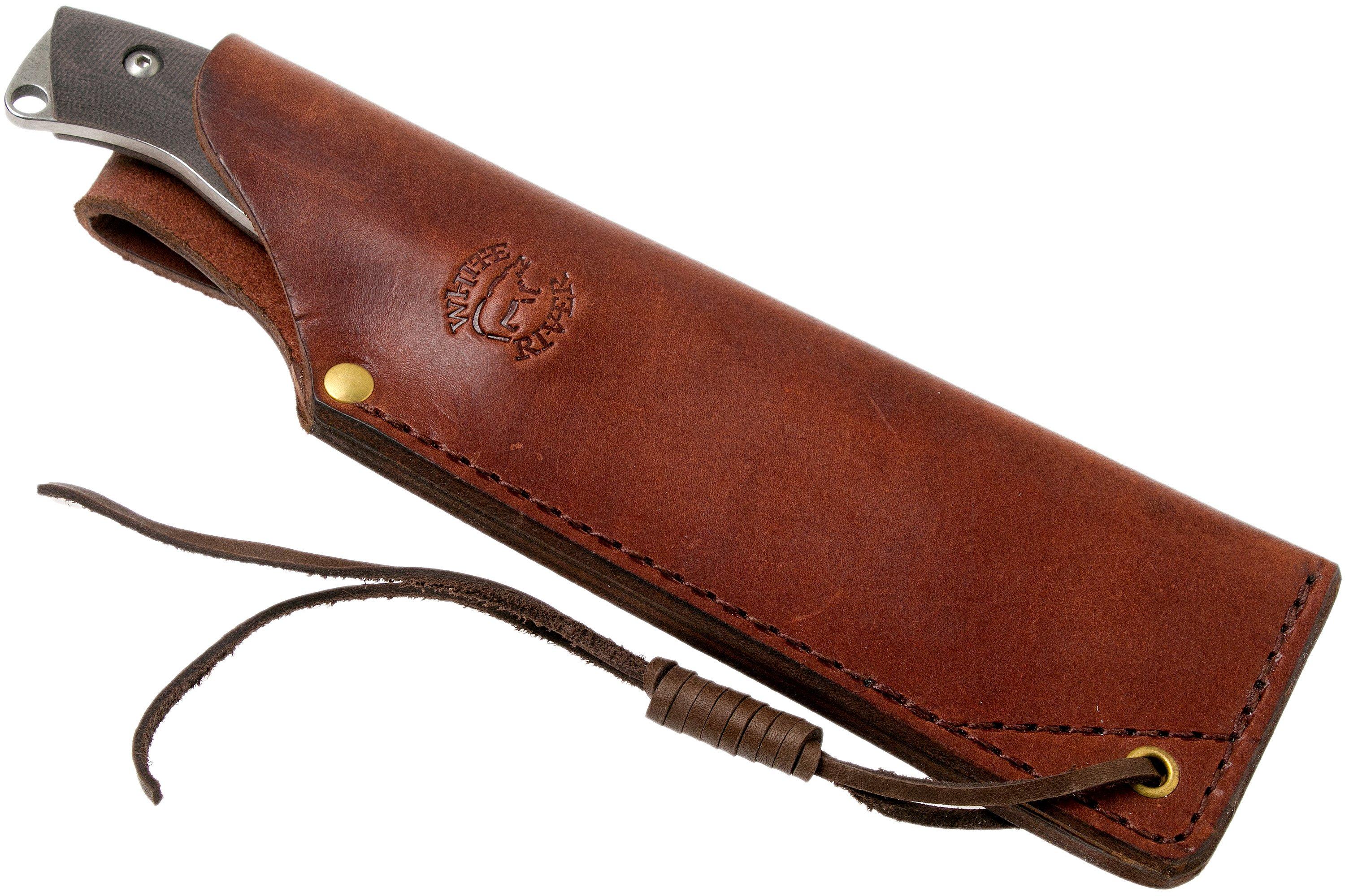 White River Knives Camp Cleaver Black Canvas Micarta camping knife ...