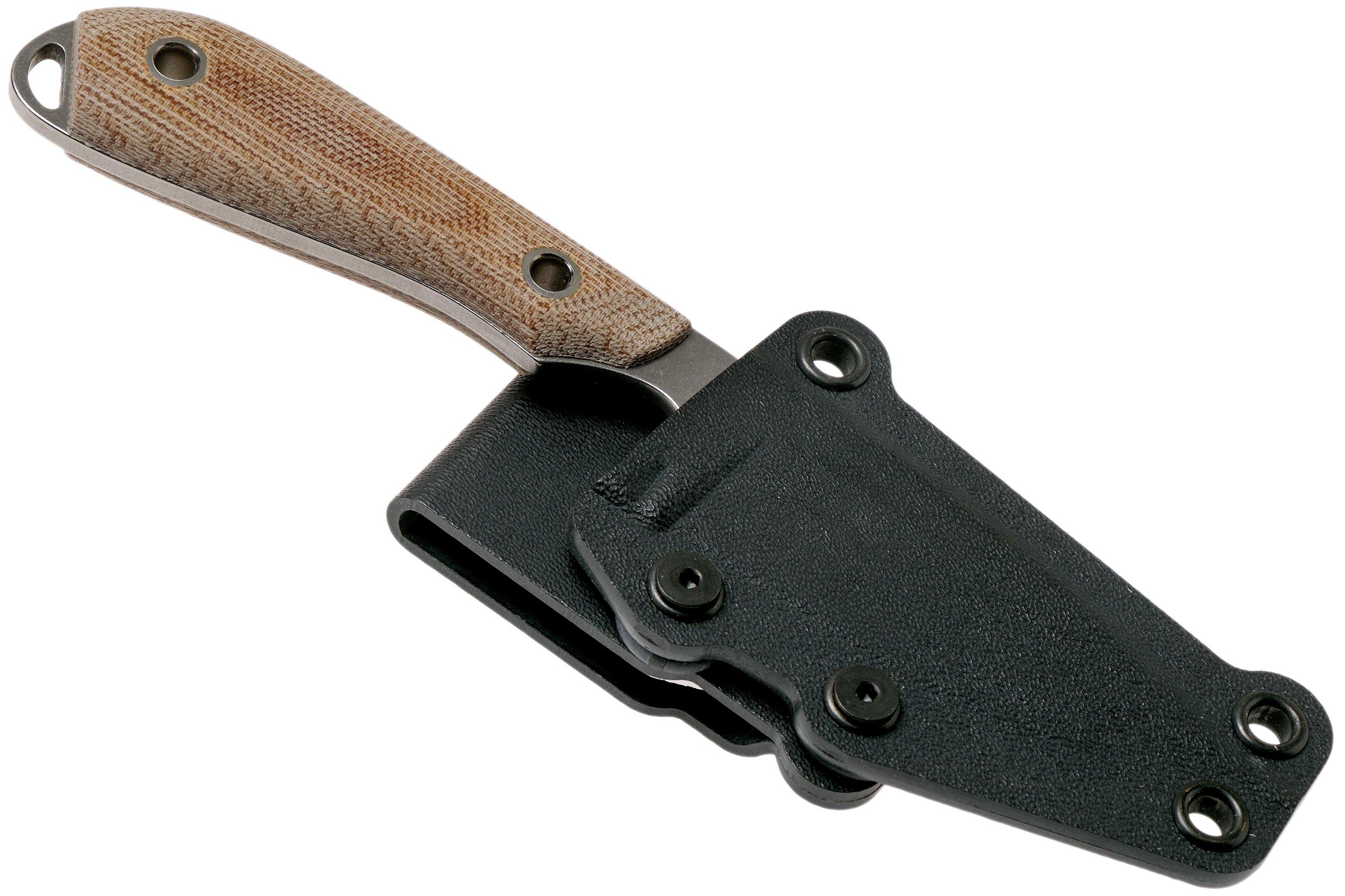 White River Knives M1 Natural Canvas Micarta fixed knife, Kydex sheath ...