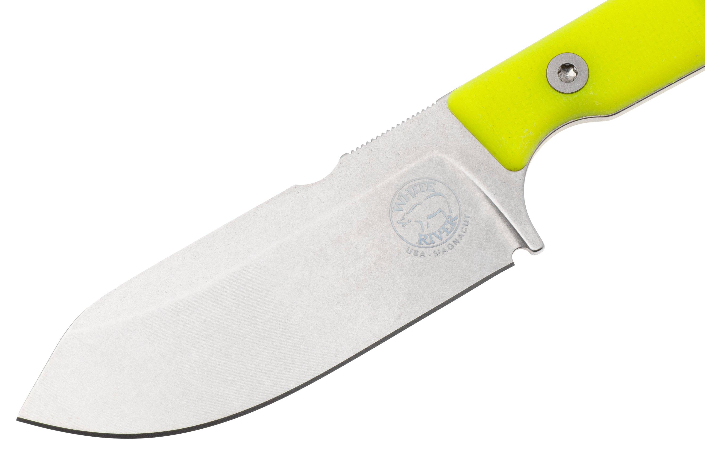 White River Firecraft 3.5 Pro, Stonewashed Magnacut, Yellow G10 ...