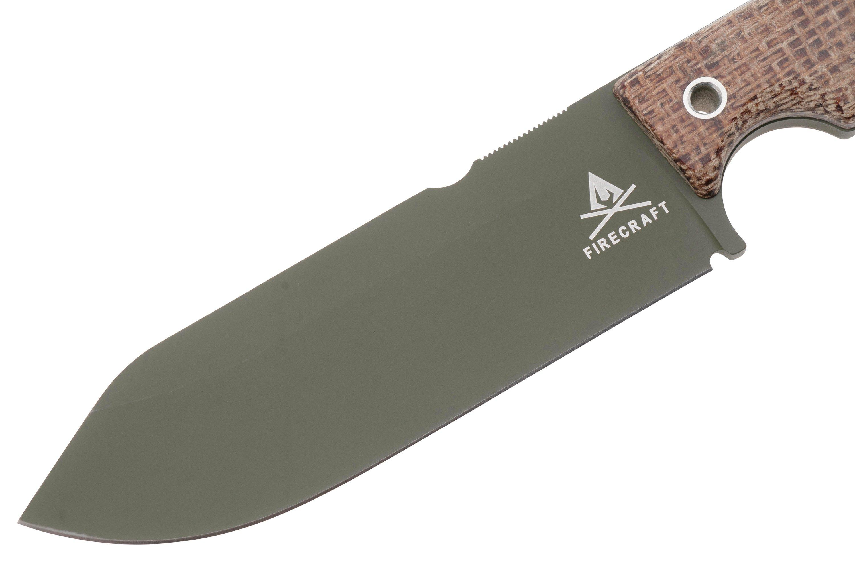 White River Knives Firecraft FC5, WRFC5-3V-BNA-CDG, OD Cerakote CPM3V ...