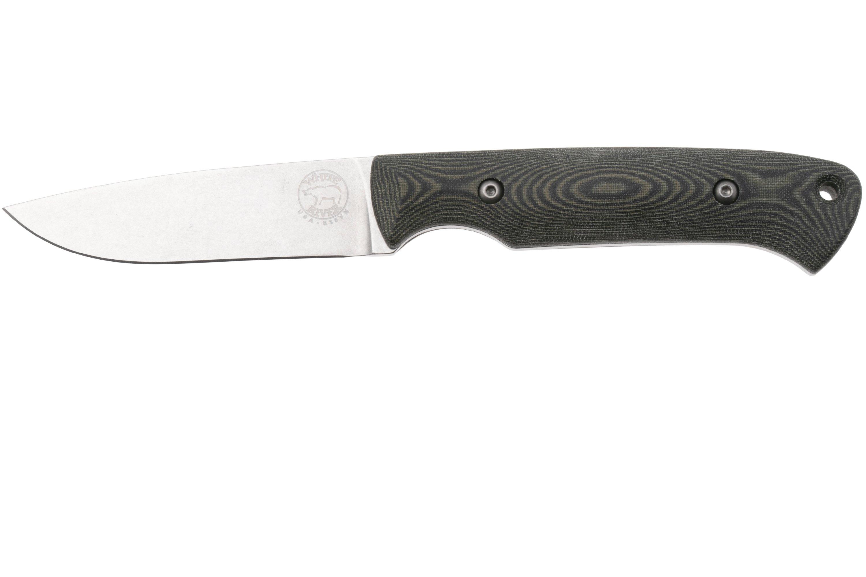 White River Knives Hunter, S35VN, Black O.D. Green Micarta, cuchillo de ...