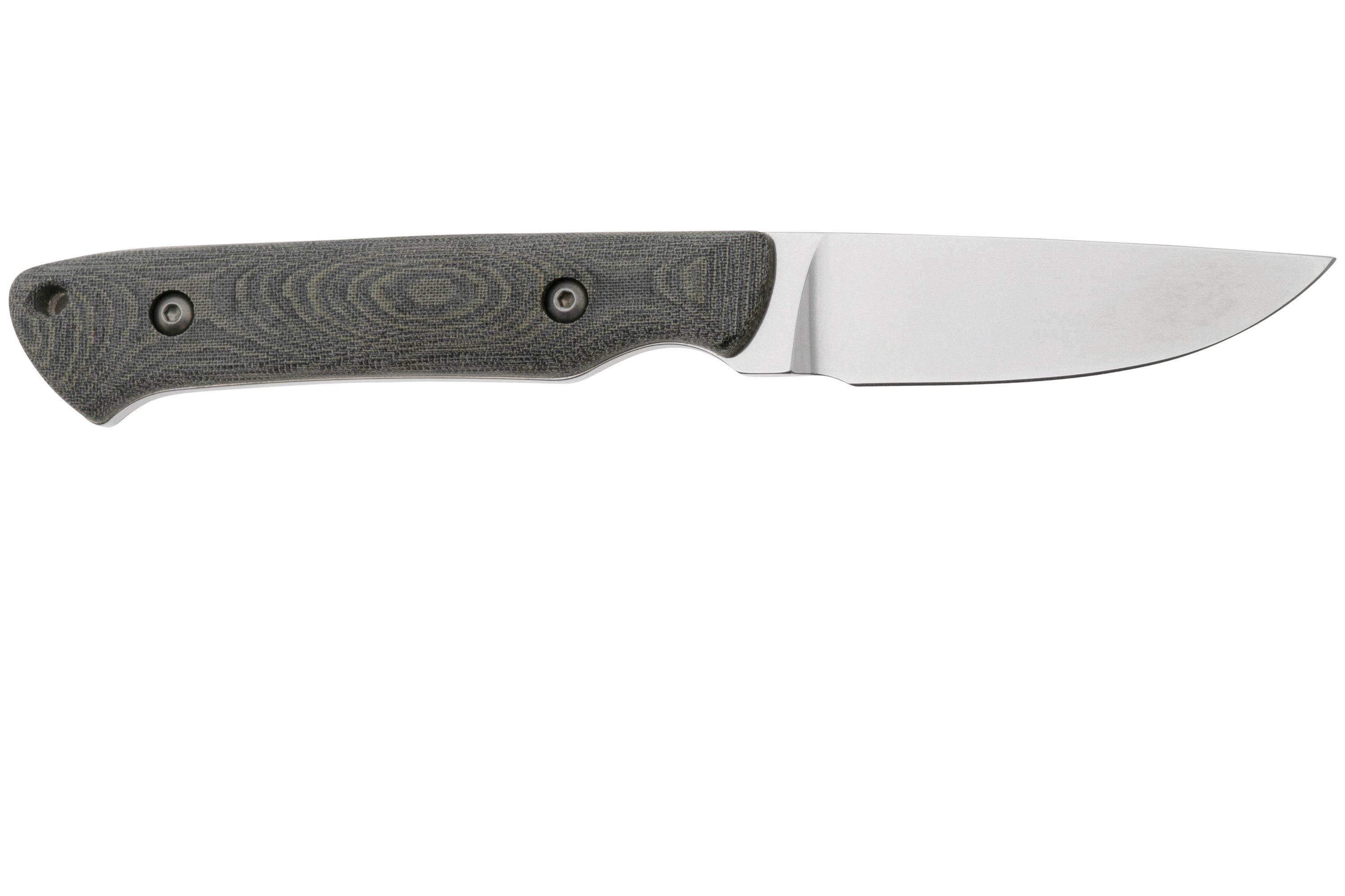 White River Small Game Knife Black-Olive Canvas Micarta, hunting knife ...