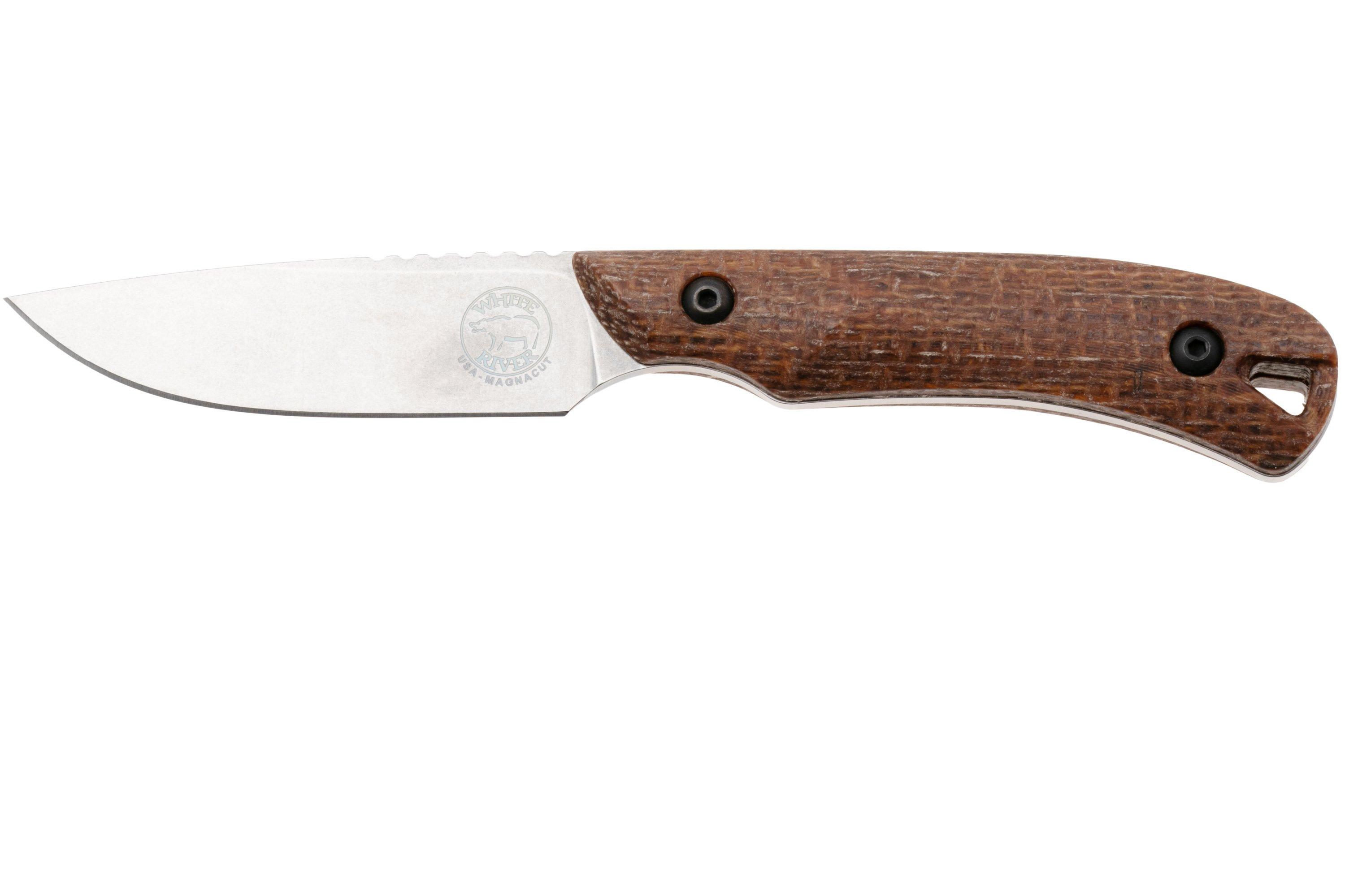 White River Knives Axiom WRSS-AXM-BNA Stonewashed MagnaCut, Natural ...